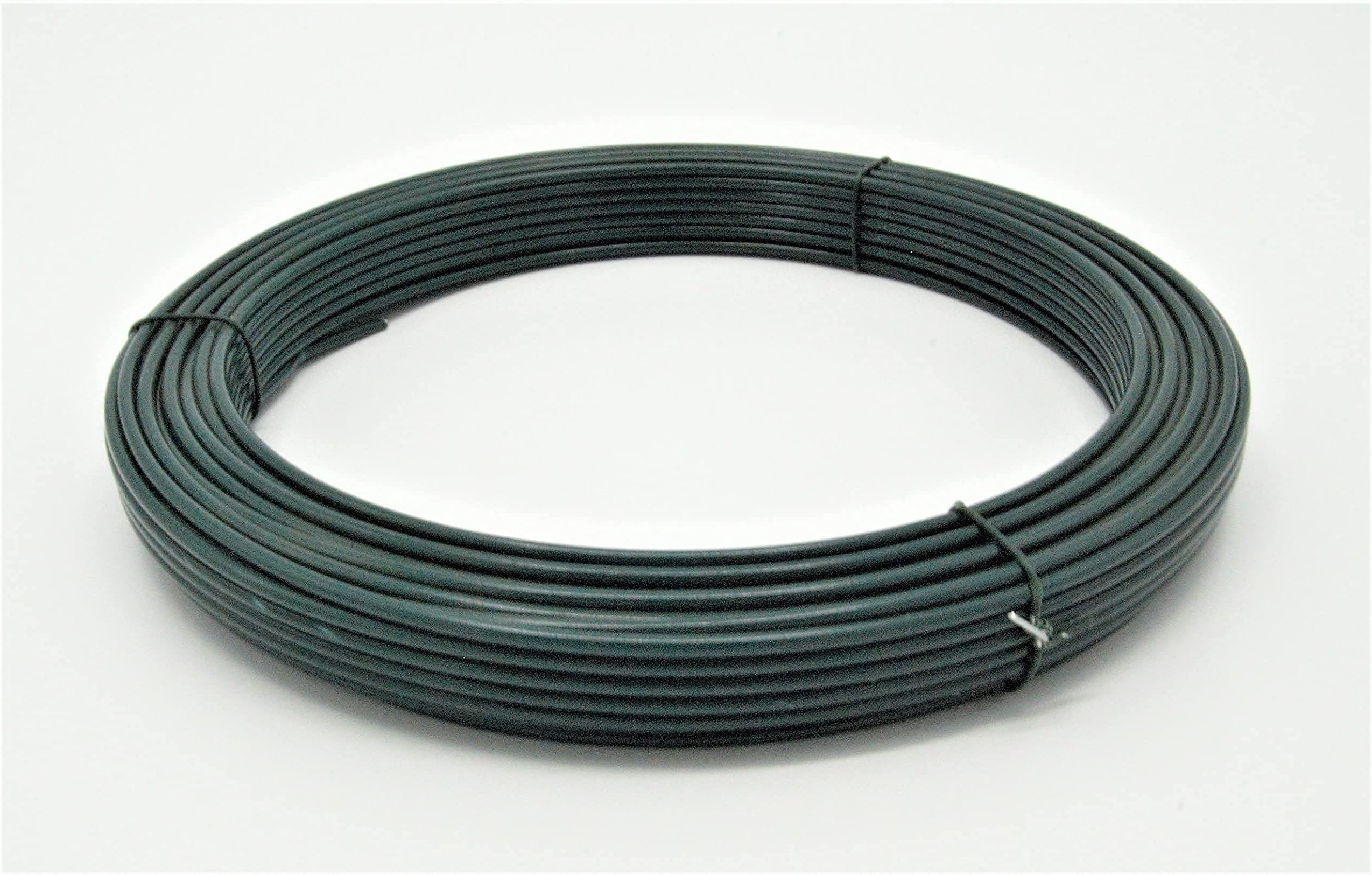 Tildenet 3070490 30m/ 2mm Plastic Coated Garden Wire Coil, Green ...