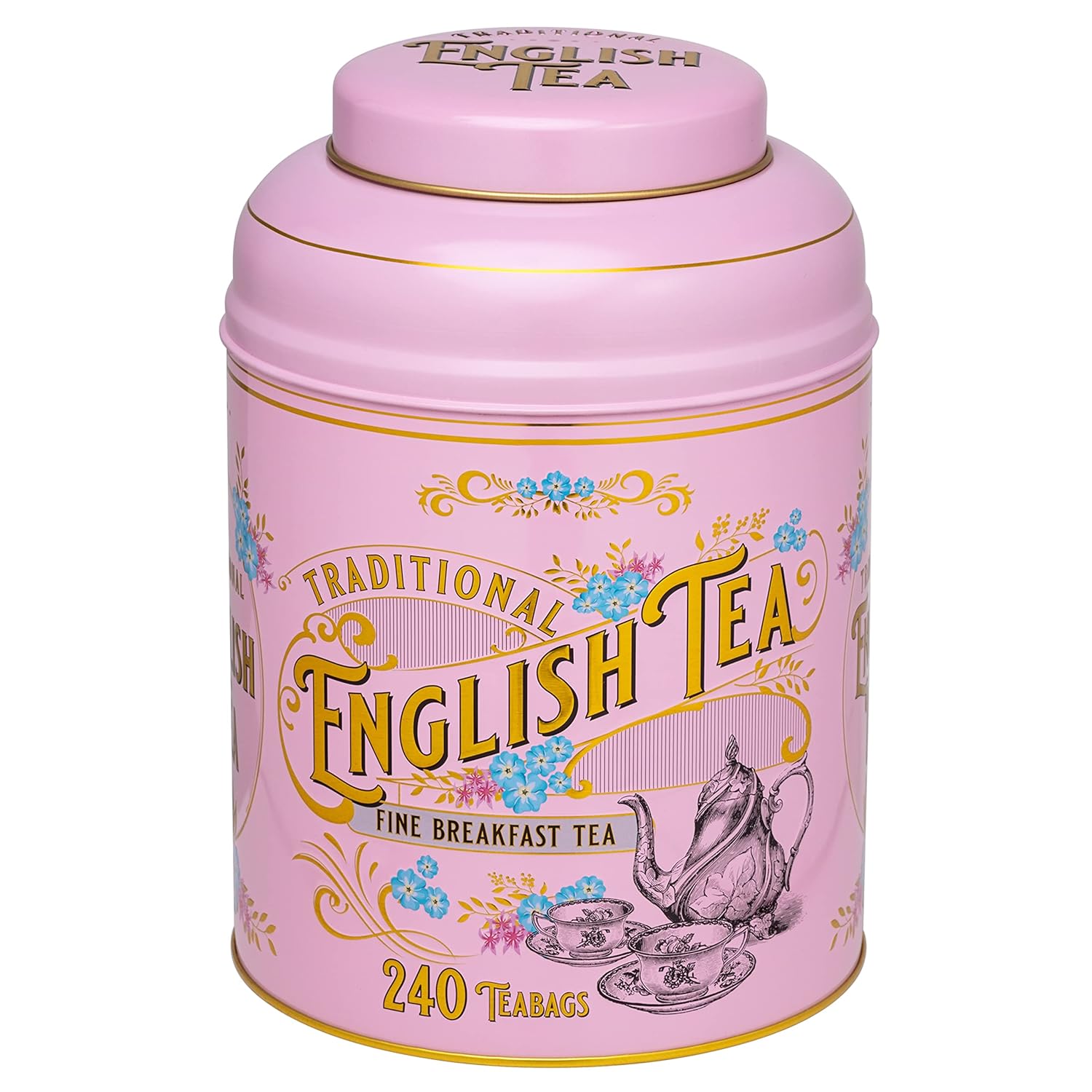 Amazon.com : New English Teas Vintage Victorian Tea Tin in Pink with ...