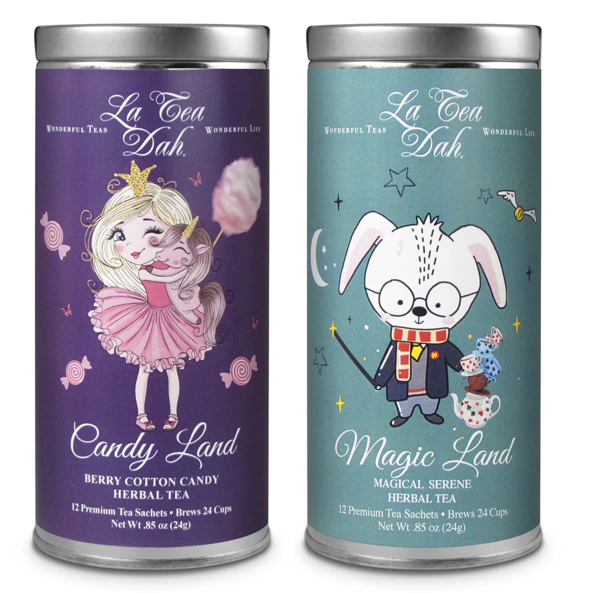 Amazon.com : La Tea Dah Kids Tea Bundle, Candy Land Berry Cotton Candy ...