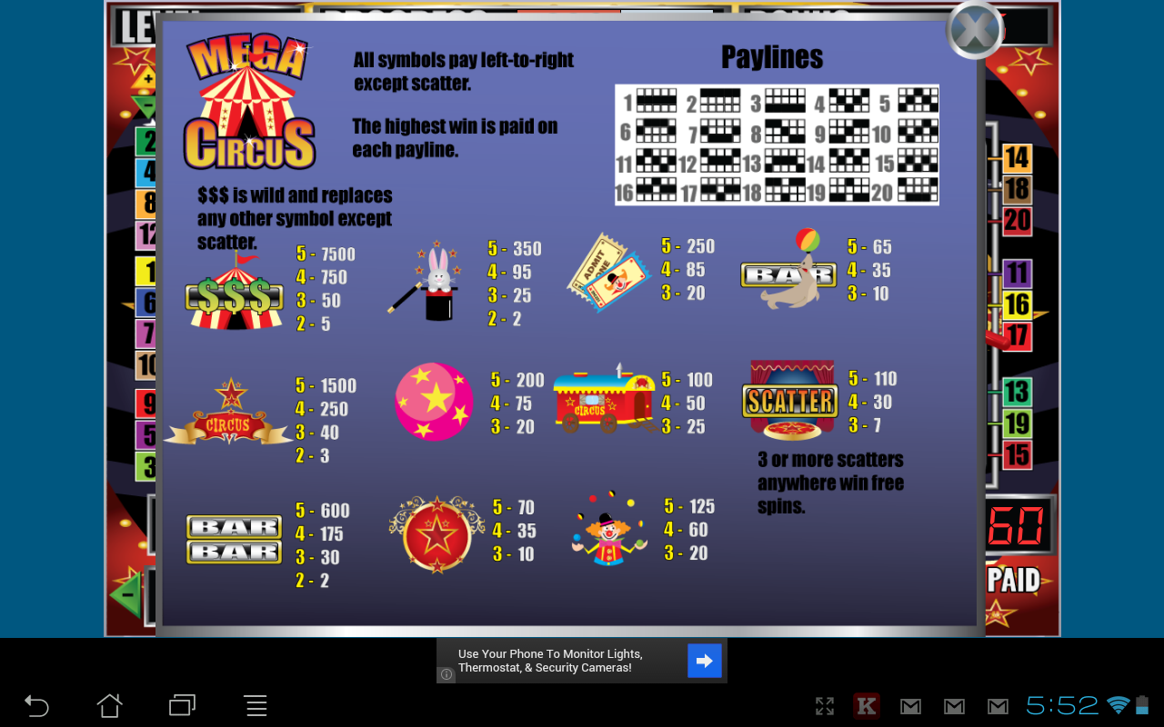 Mega Circus Slot Machine - App on Amazon Appstore