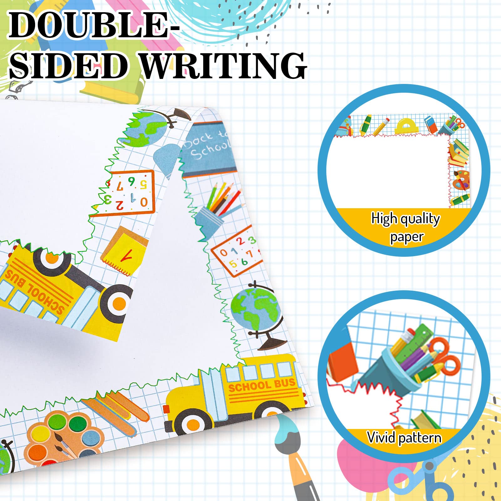 Printable School Stationery Amazon.com : AnyDesign 60 Sheets Back To