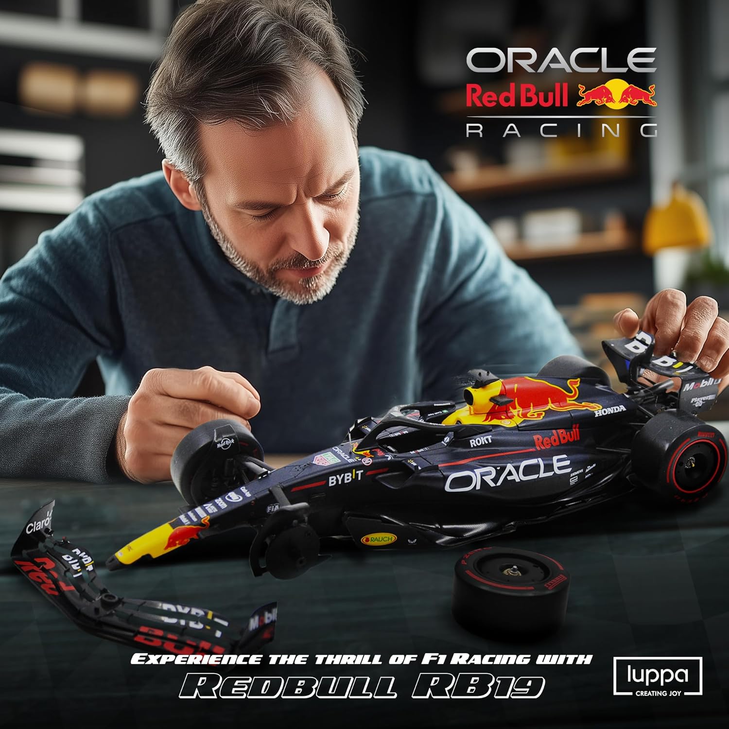 LUPPA Formula 1 RB Model Kit - 1:18 Scale Racing F1 RB19 Model Inspired by Checo Pérez & Max ...