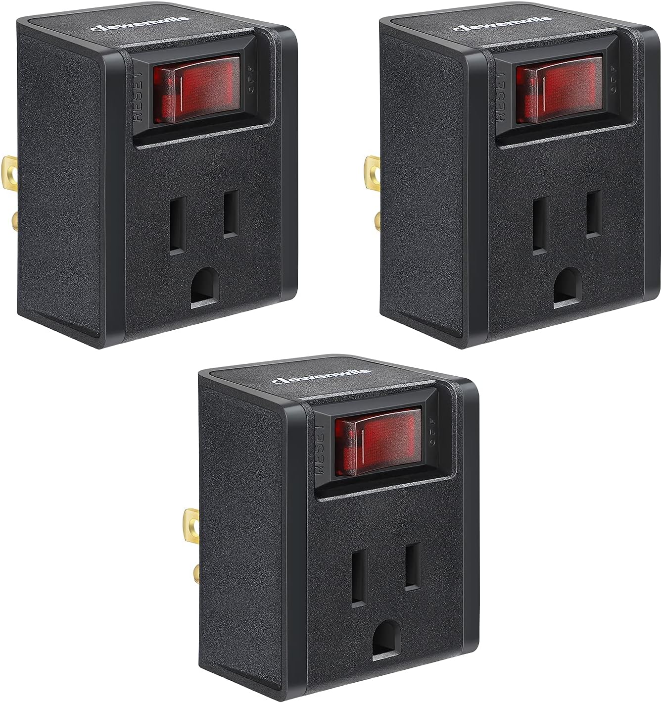 Amazon.com: POWTECH Single Outlet Power Adapter with Red Indicator On ...