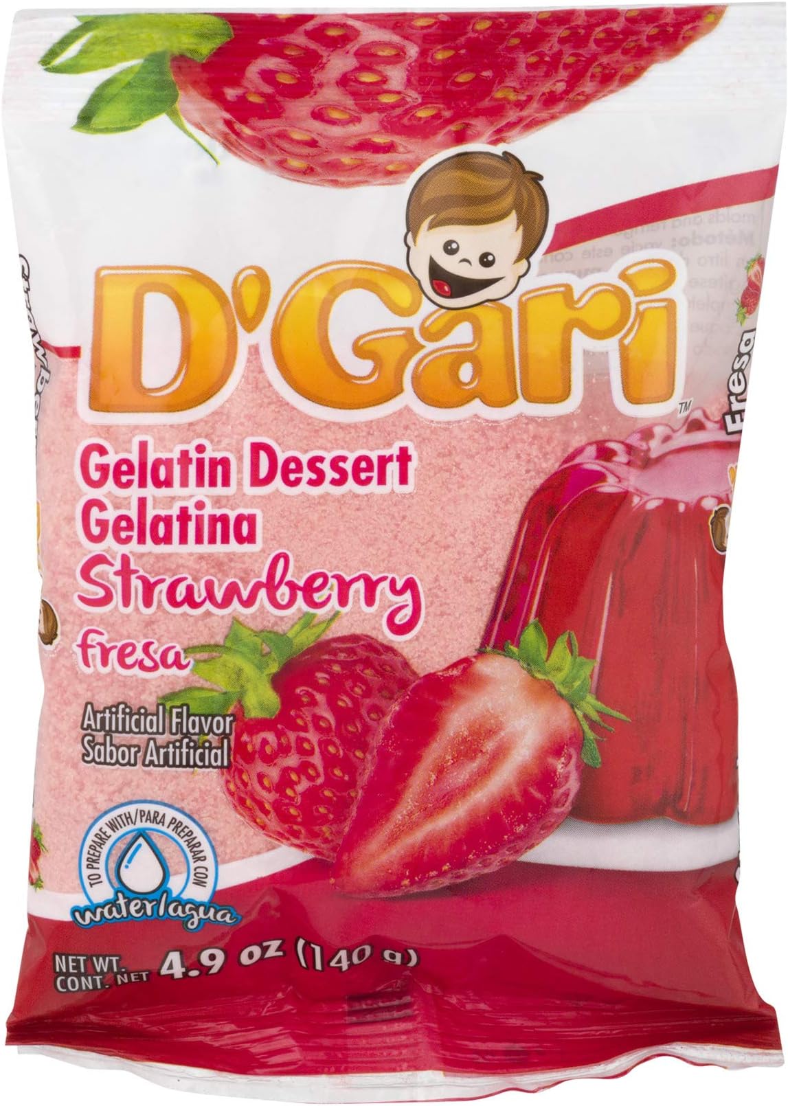 Amazon.com : D'Gari Gelatin Dessert Strawberry- Dgari fresa 5 pack ...