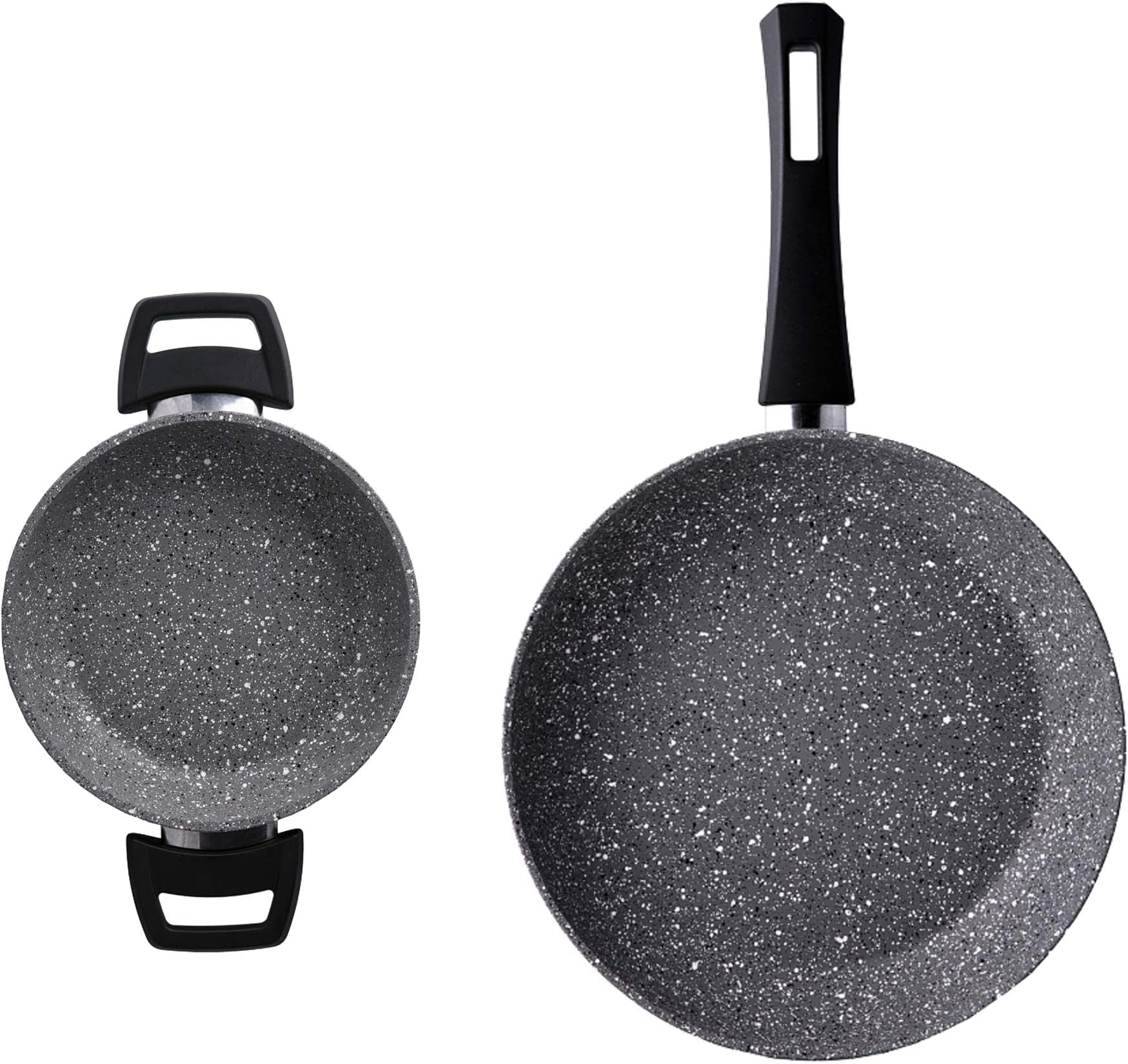 Karaca Retro Enamel Induction Pan Set - 18 cm Shallow Pan & 20 cm ...