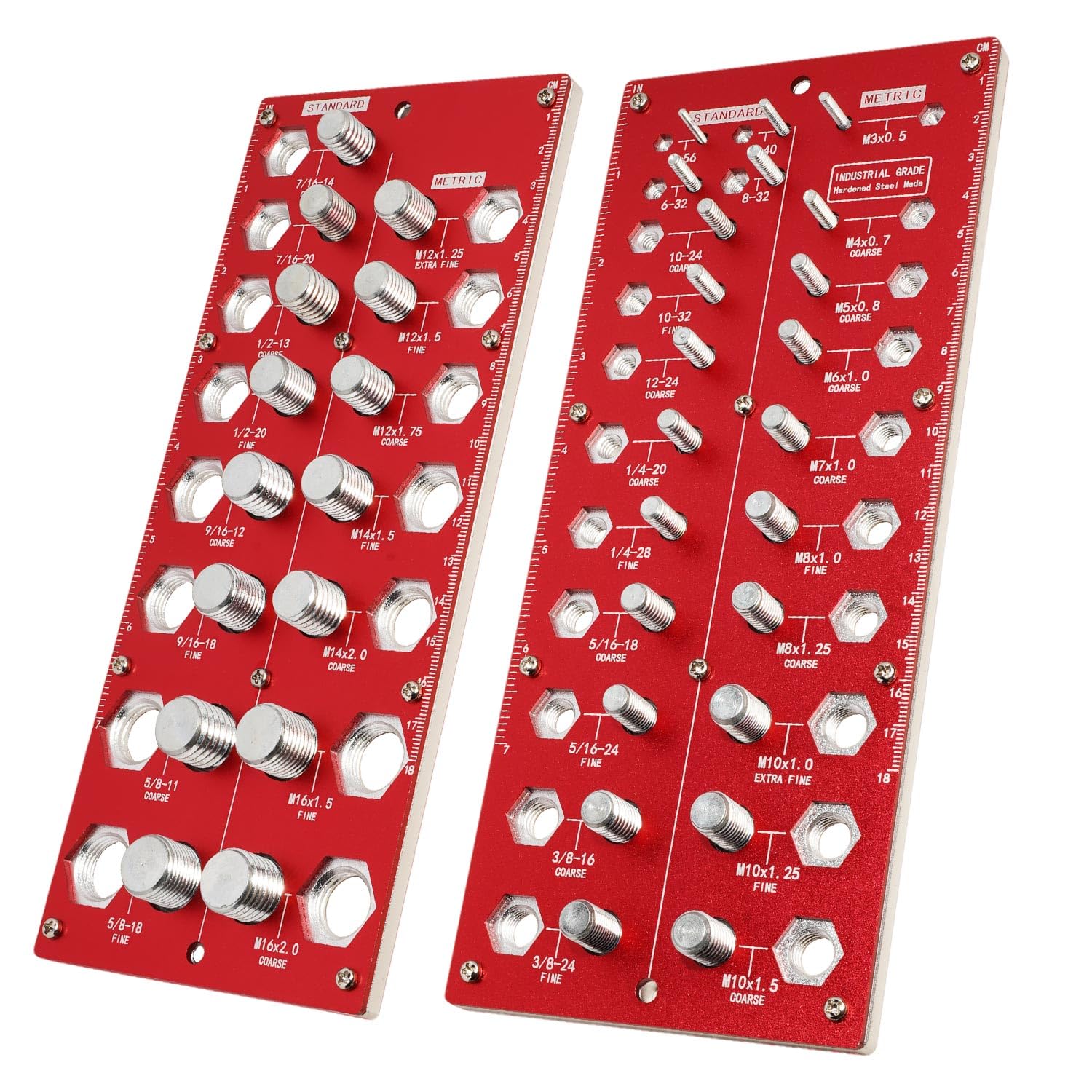 GIMYUAN Thread Checker, 38 Nut and Bolt Thread Size Checker, Screw ...