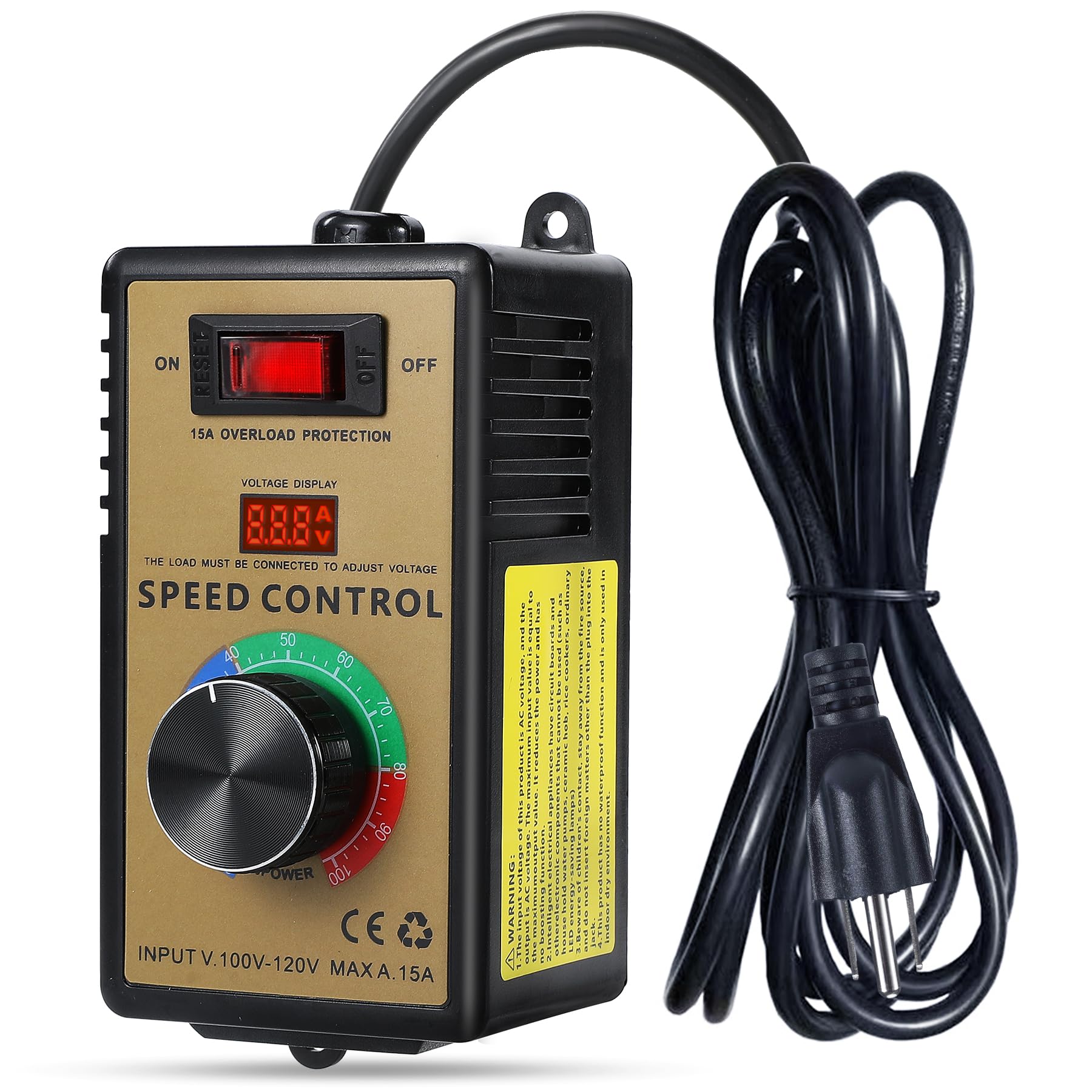 Snapklik.com : Fan Speed Controller, AC Motor Speed Controller 120V ...