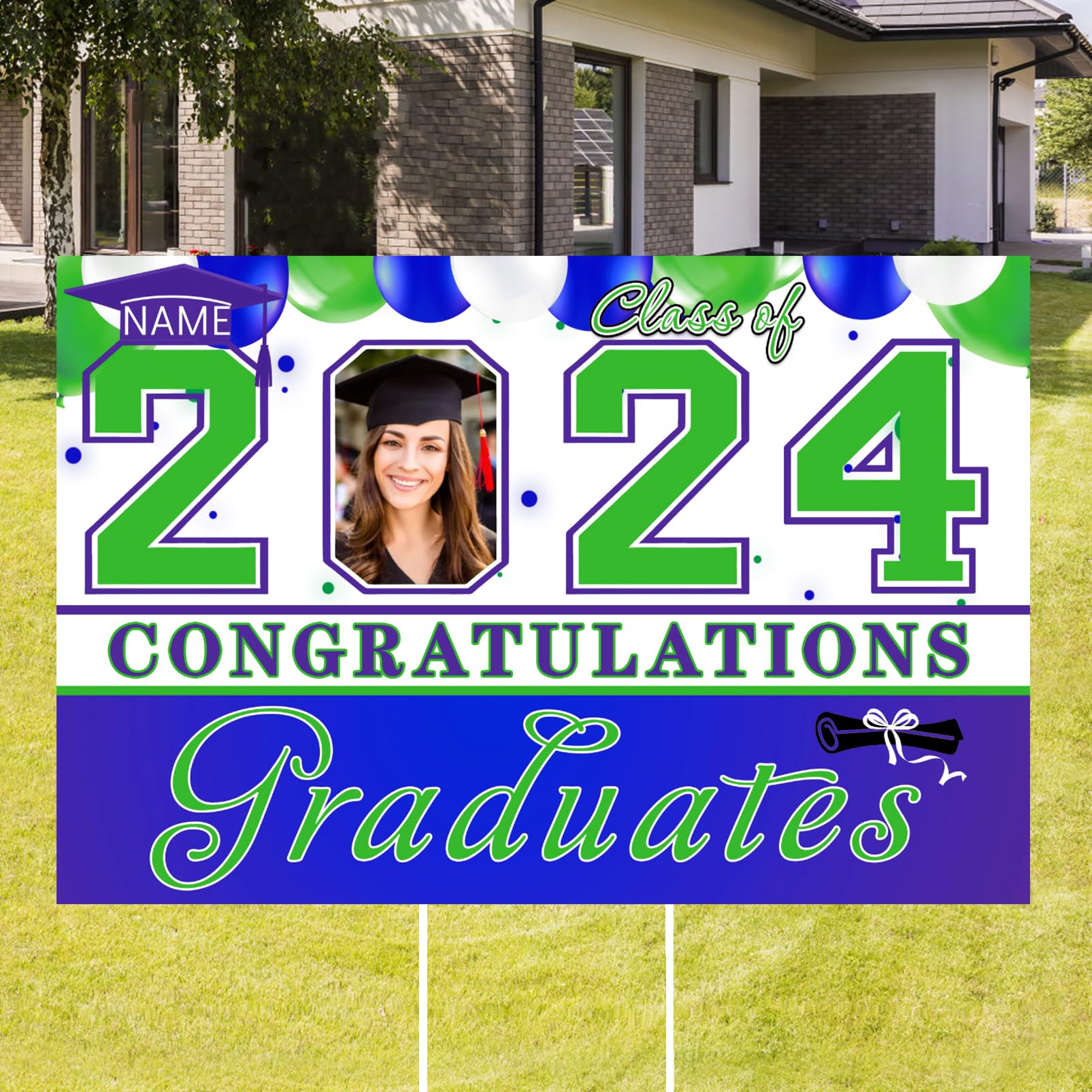 Snapklik.com : Dicodes Personalized Graduation Yard Sign