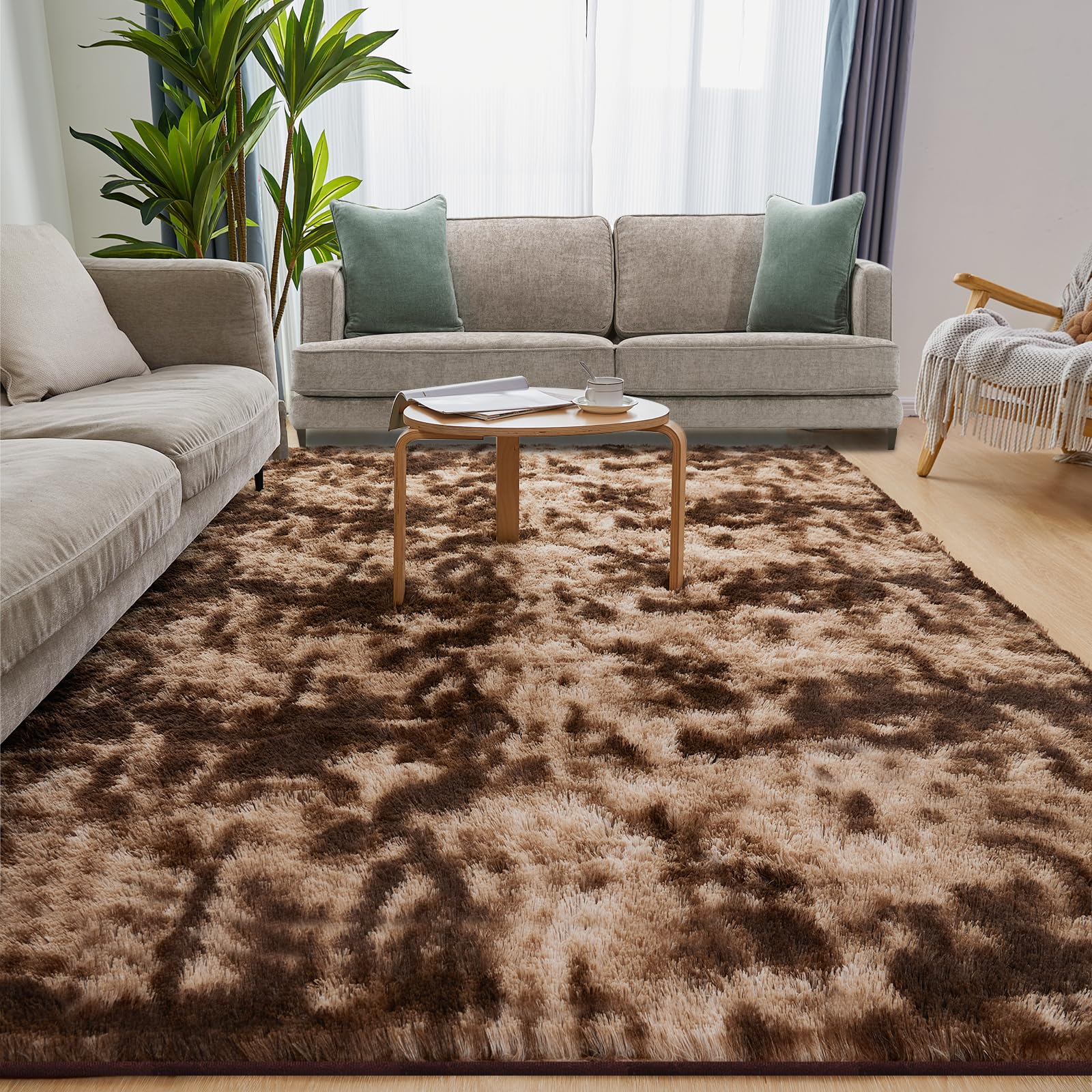 Puremy 8x10 Fluffy Rugs for Living Room, Ultra Soft Plush Area Rug for ...