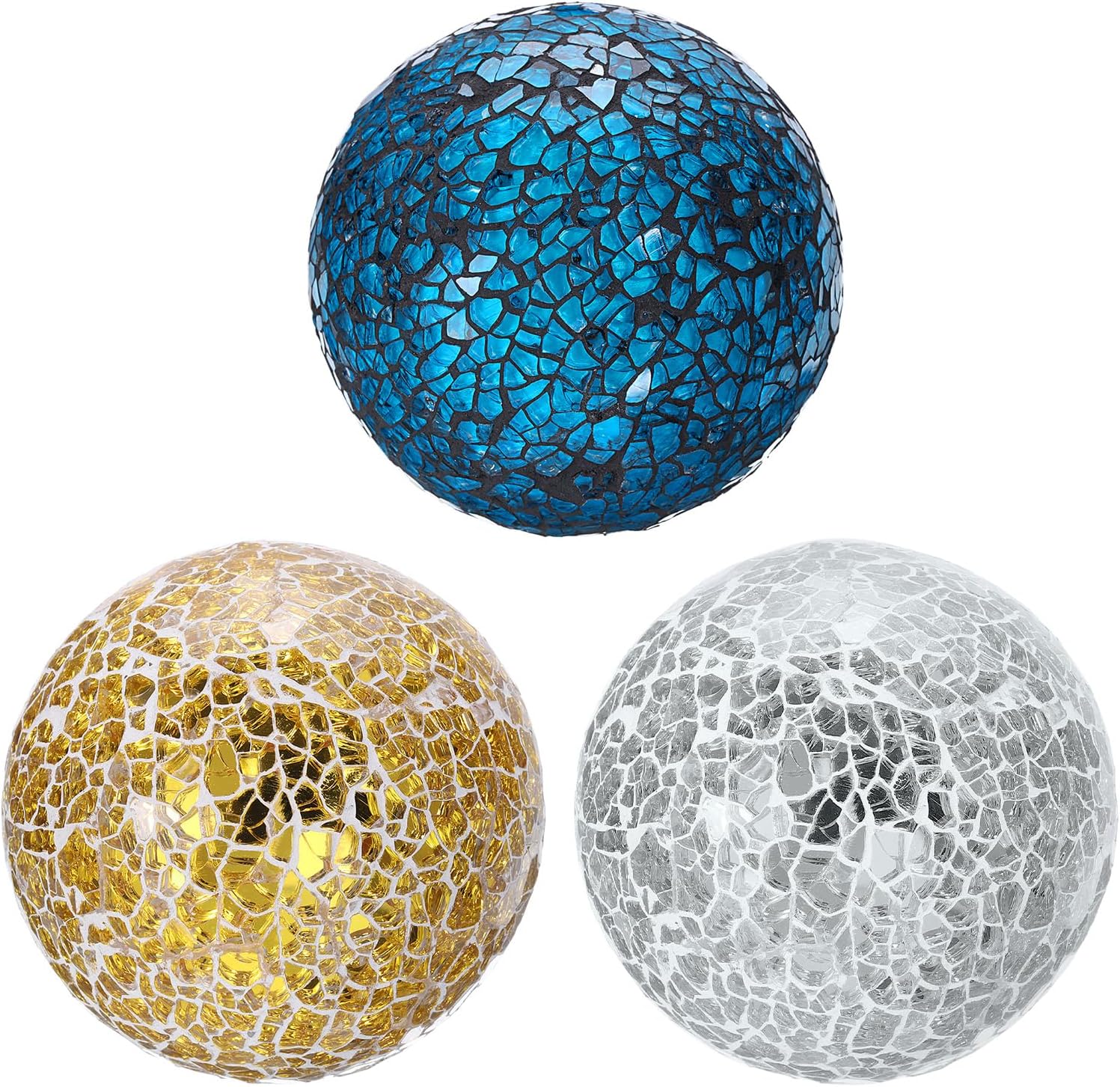 Amazon.com: uxcell 3Pcs Decorative Glass Balls 3.15 Inch Orbs ...