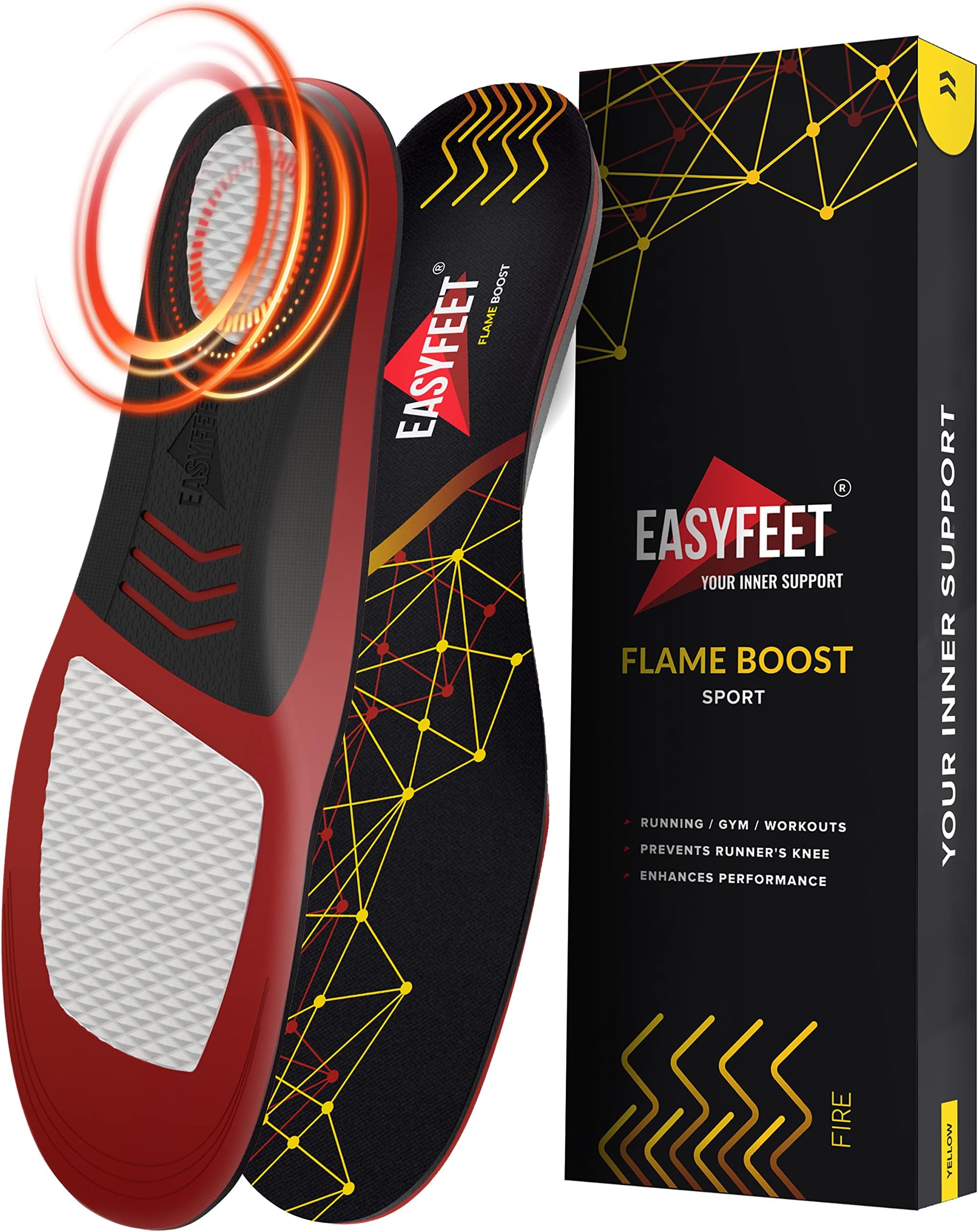 Amazon.com: Running Athletic Shoe Insoles Men Women - Sport Insole ...