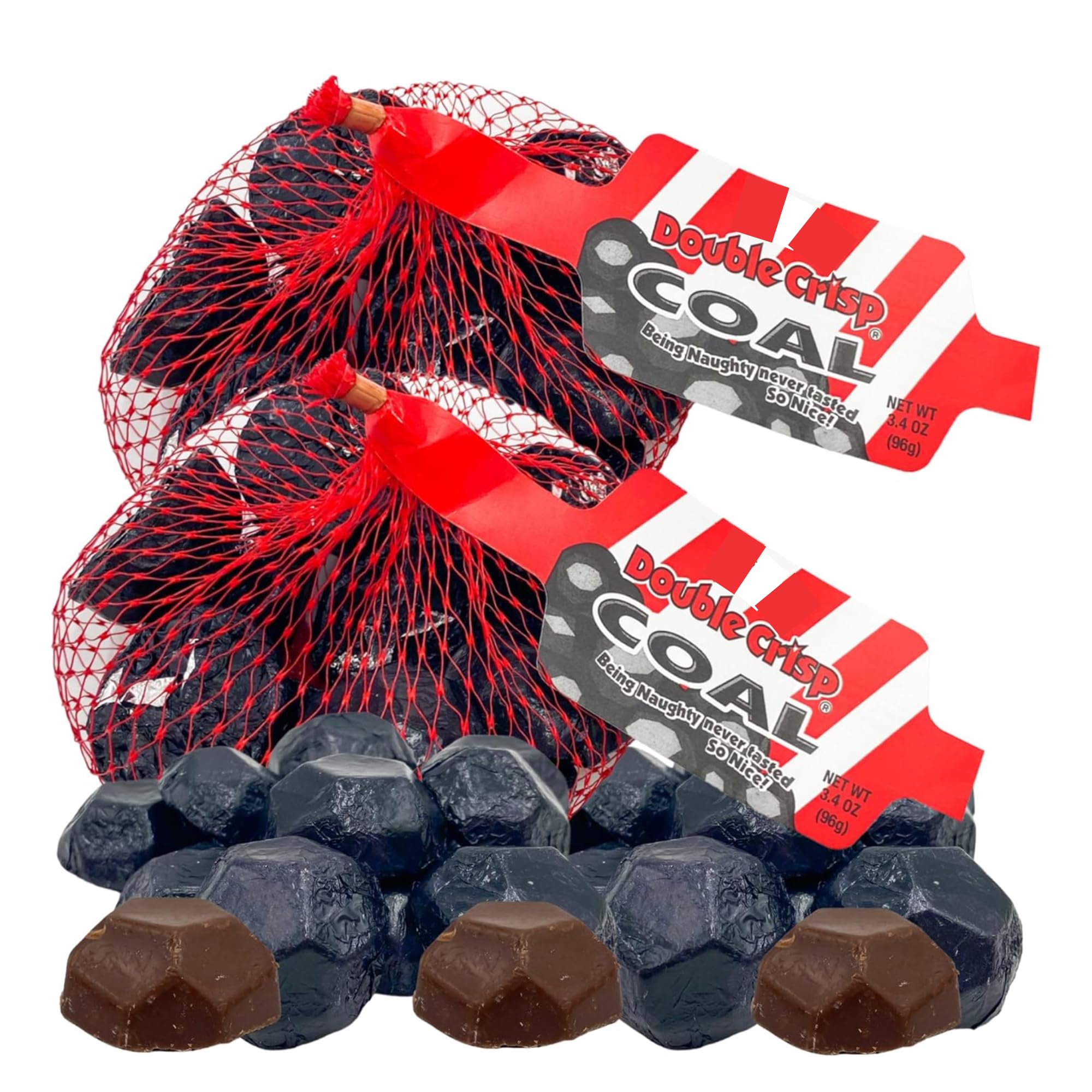 Amazon.com : Double Crisp Chocolate Coal, Individually Wrapped Candy ...