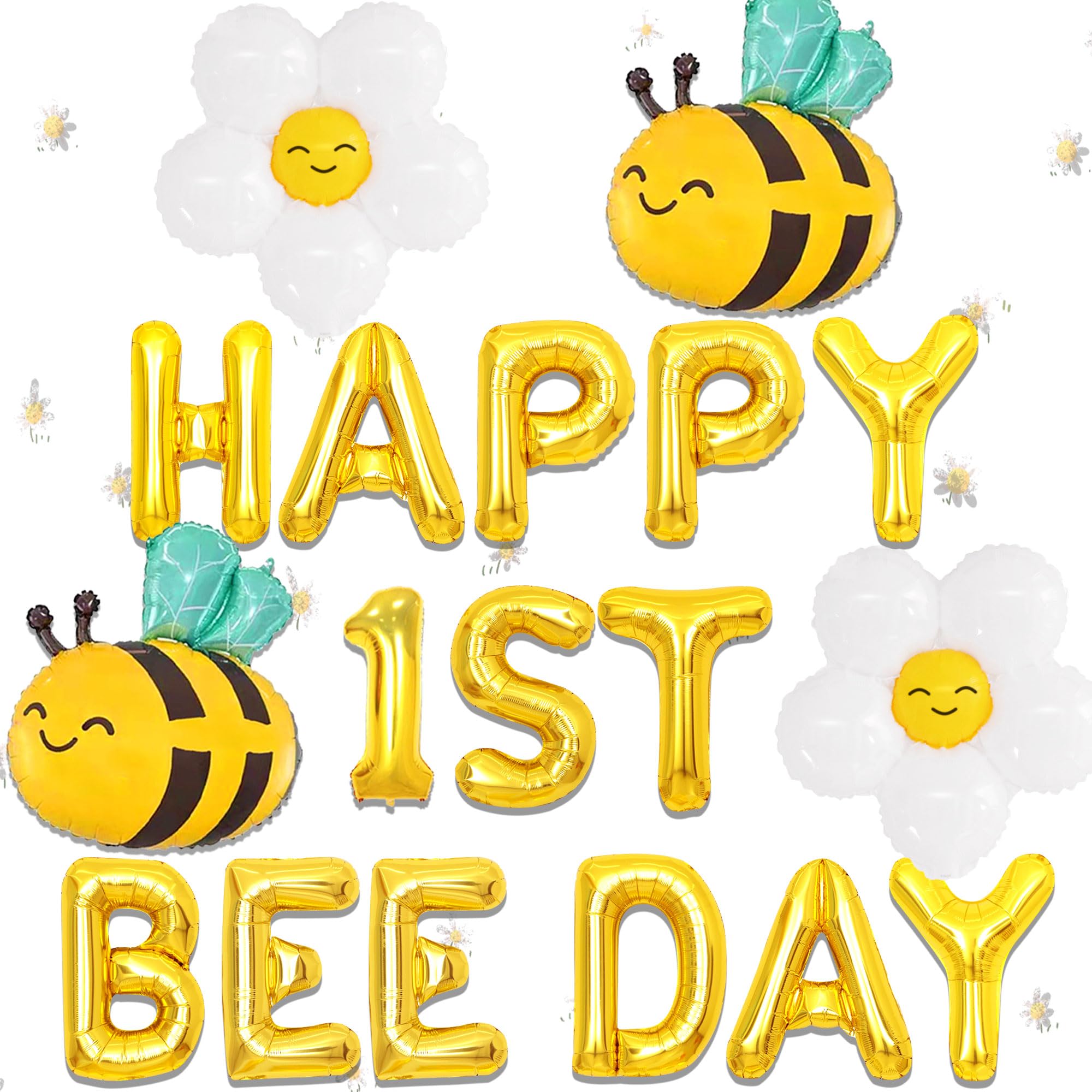 Amazon.com: JeVenis Happy 1st Bee Day Balloon So Sweet to Bee One ...