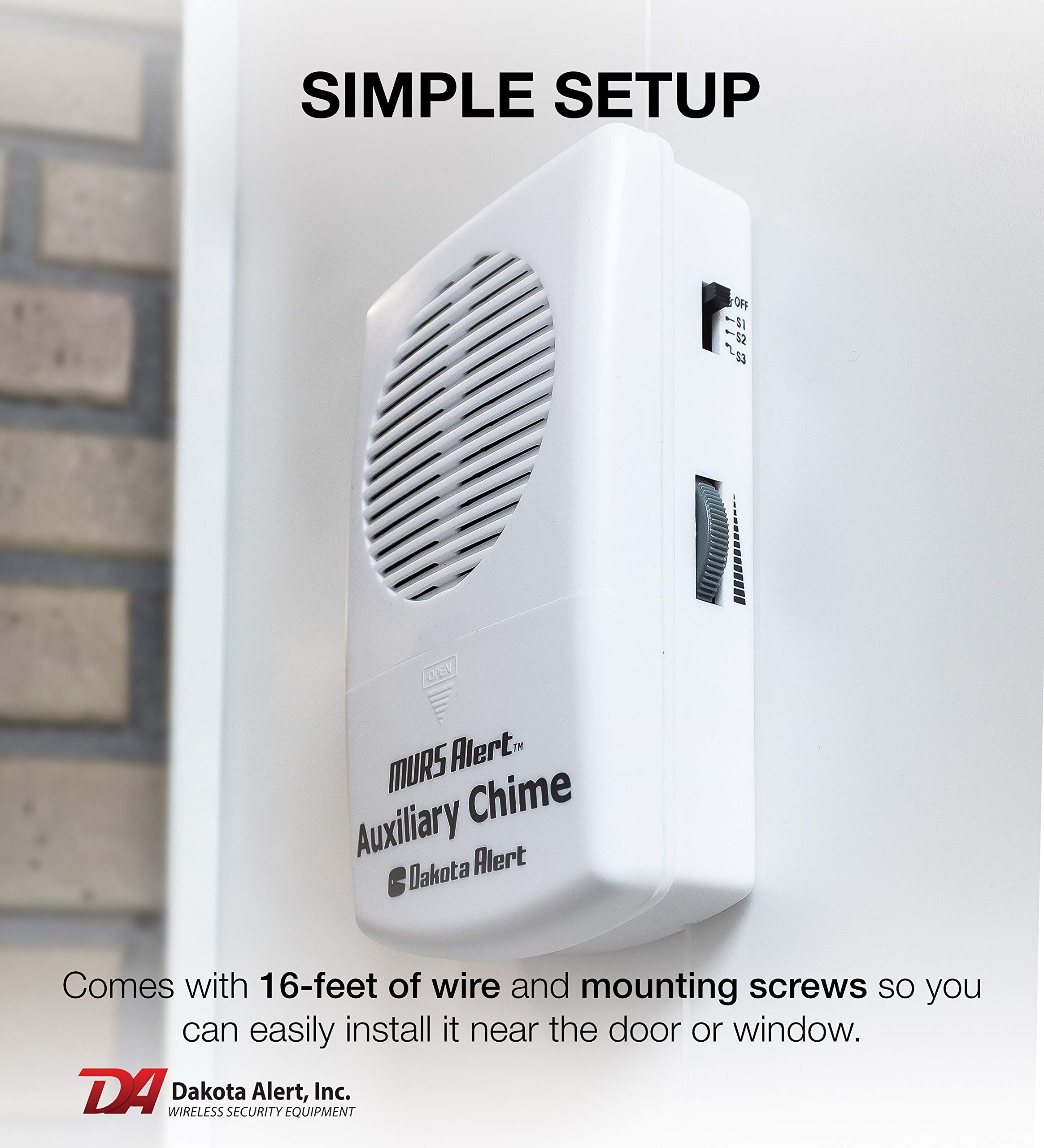 Snapklik.com : Dakota Alert MURS Auxiliary Chime - Battery-Operated ...