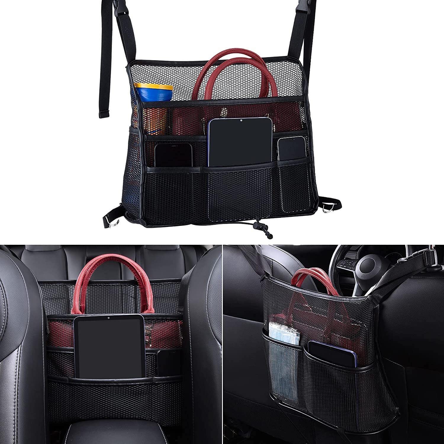 Automaze Car Purse Handbag Net Pocket Organiser, Pet Barrier For Cars ...