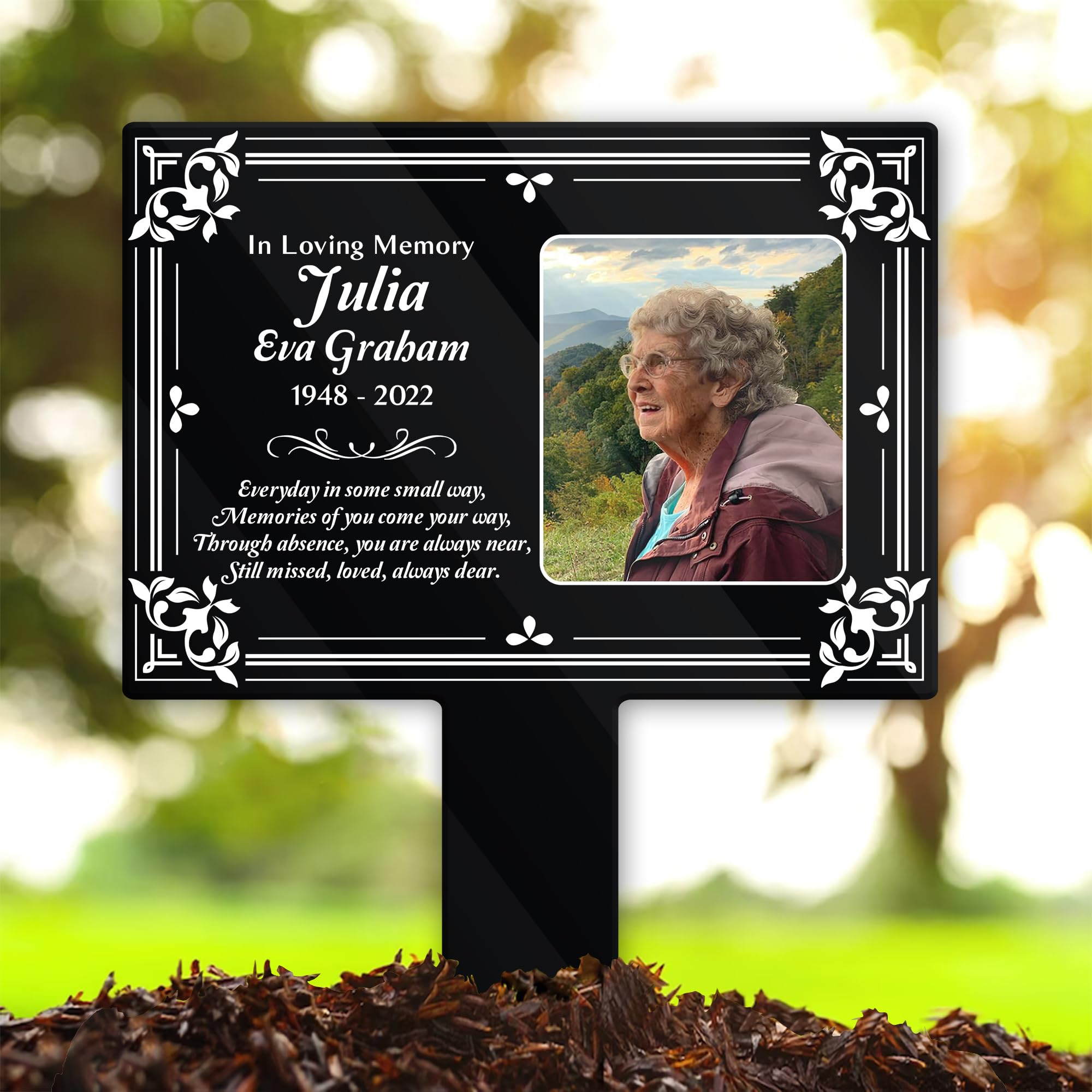Amazon.com : BfiGift Customized Memorial Plaque Grave Markers for ...