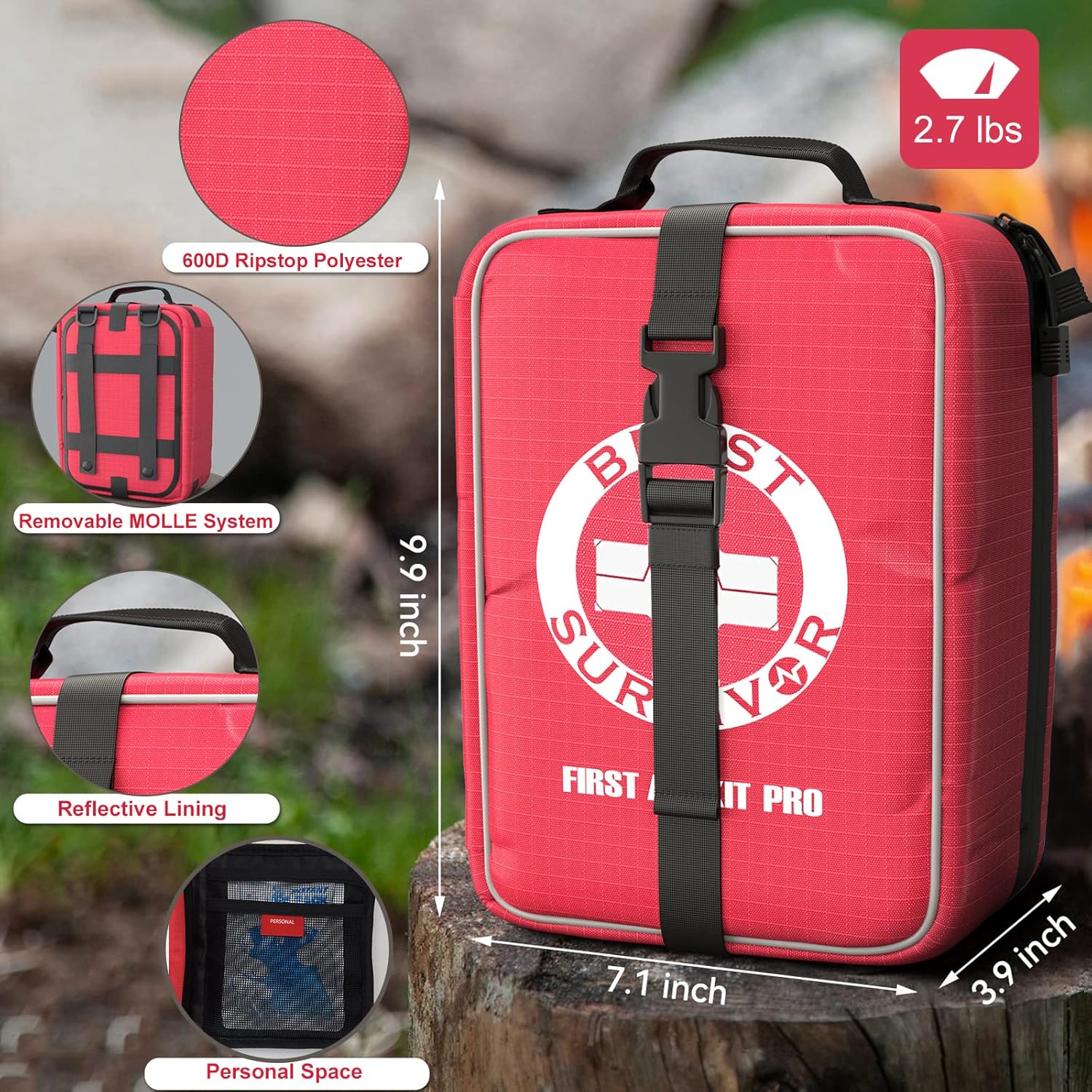 Buy BESST SURVIVOR Comprehensive First Aid Kits, Labeled Compartments ...