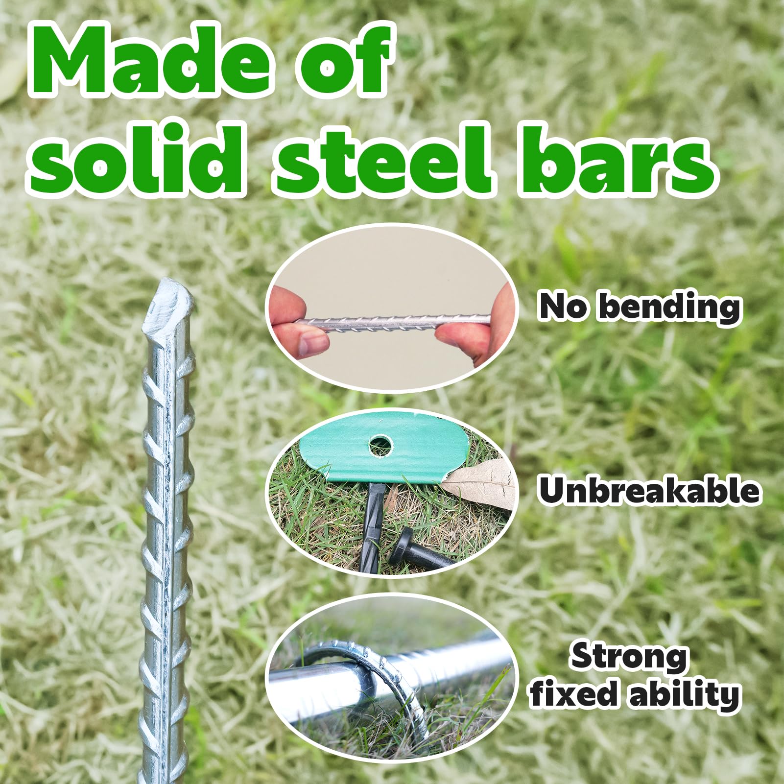 Snapklik.com : EISENSP 6pcs Heavy Galvanized Rebar Trampoline Wind ...