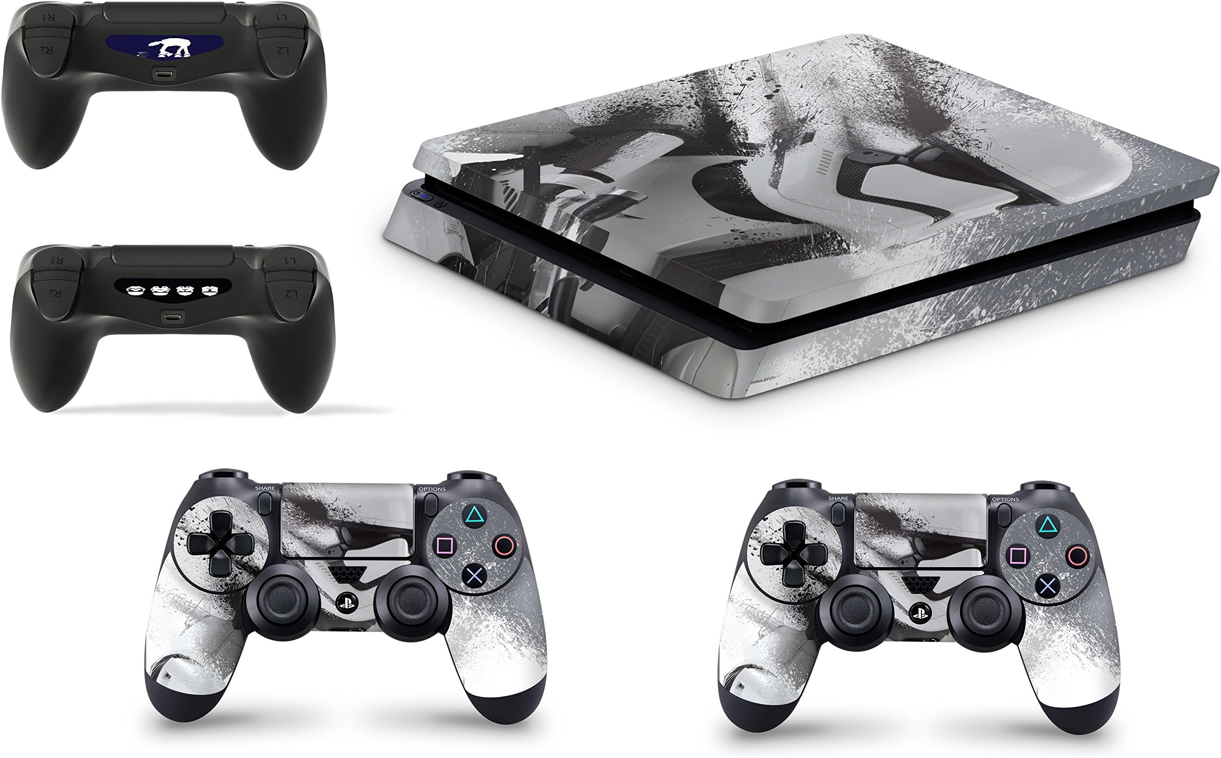Amazon.com: SKINOWN Skin Set Vinyl Decal Sticker for Playstation 4 Slim ...