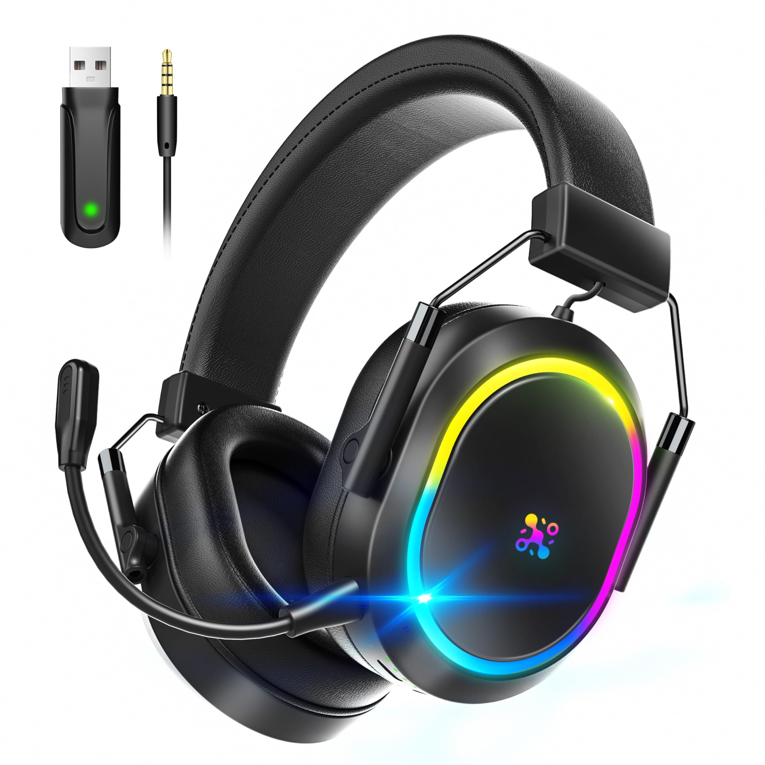 Wireless Gaming Headset For Ps5 Ps4 Bluetooth 2 4ghz Headphones ...