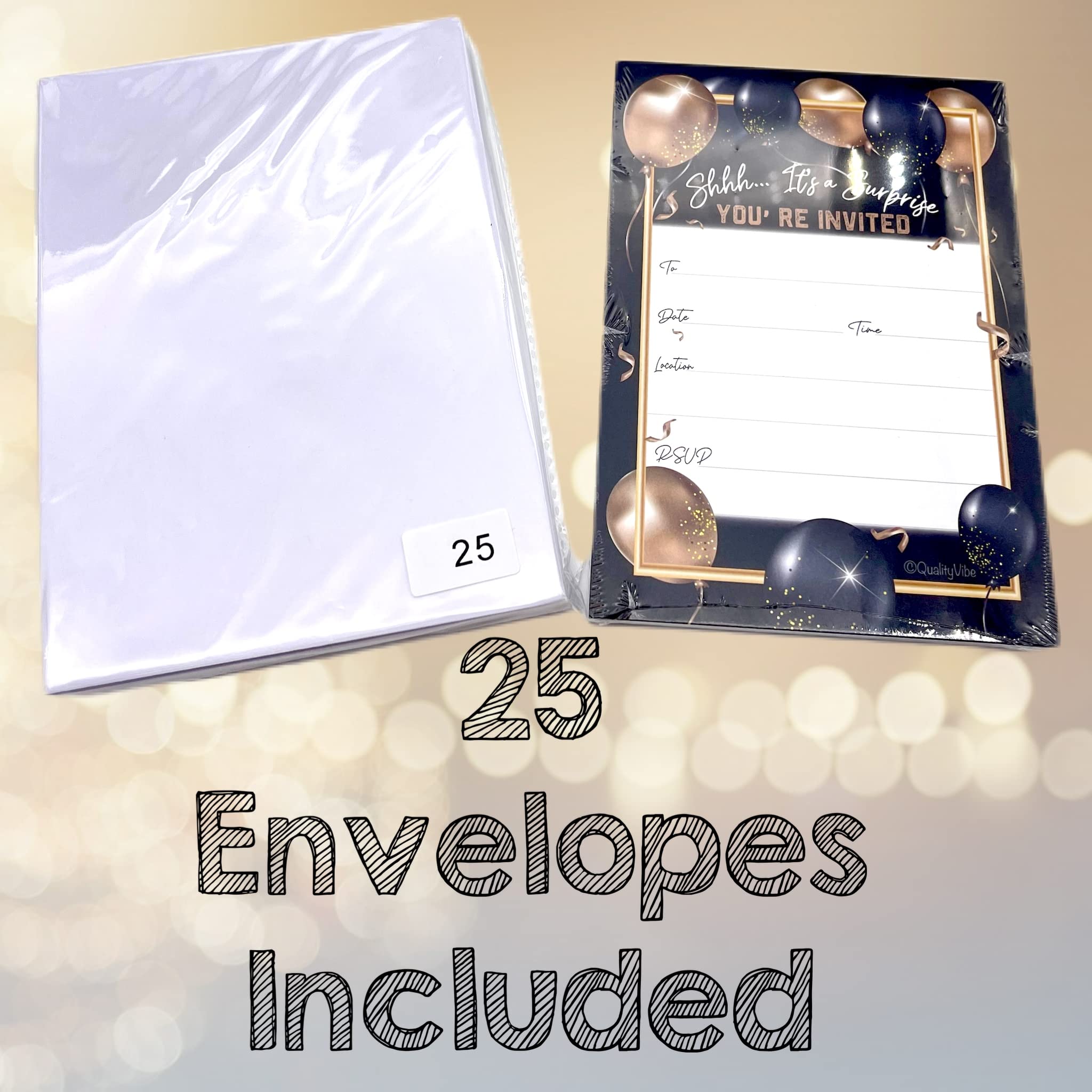 Surprise 25th Wedding Invitations
