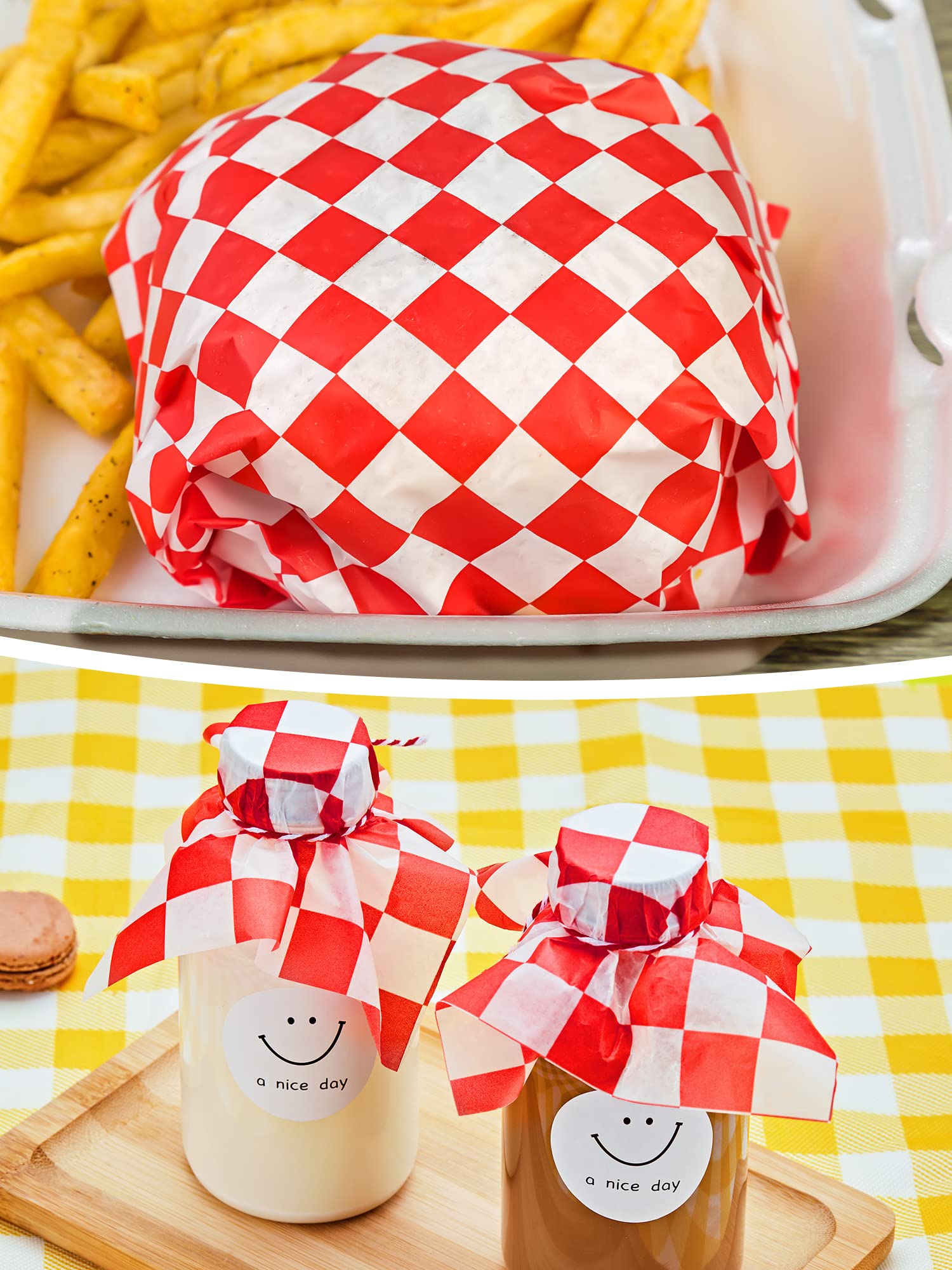 Snapklik.com : 12 X 12 Inches Wax Paper For Food, 500 Pcs Non-Stick ...