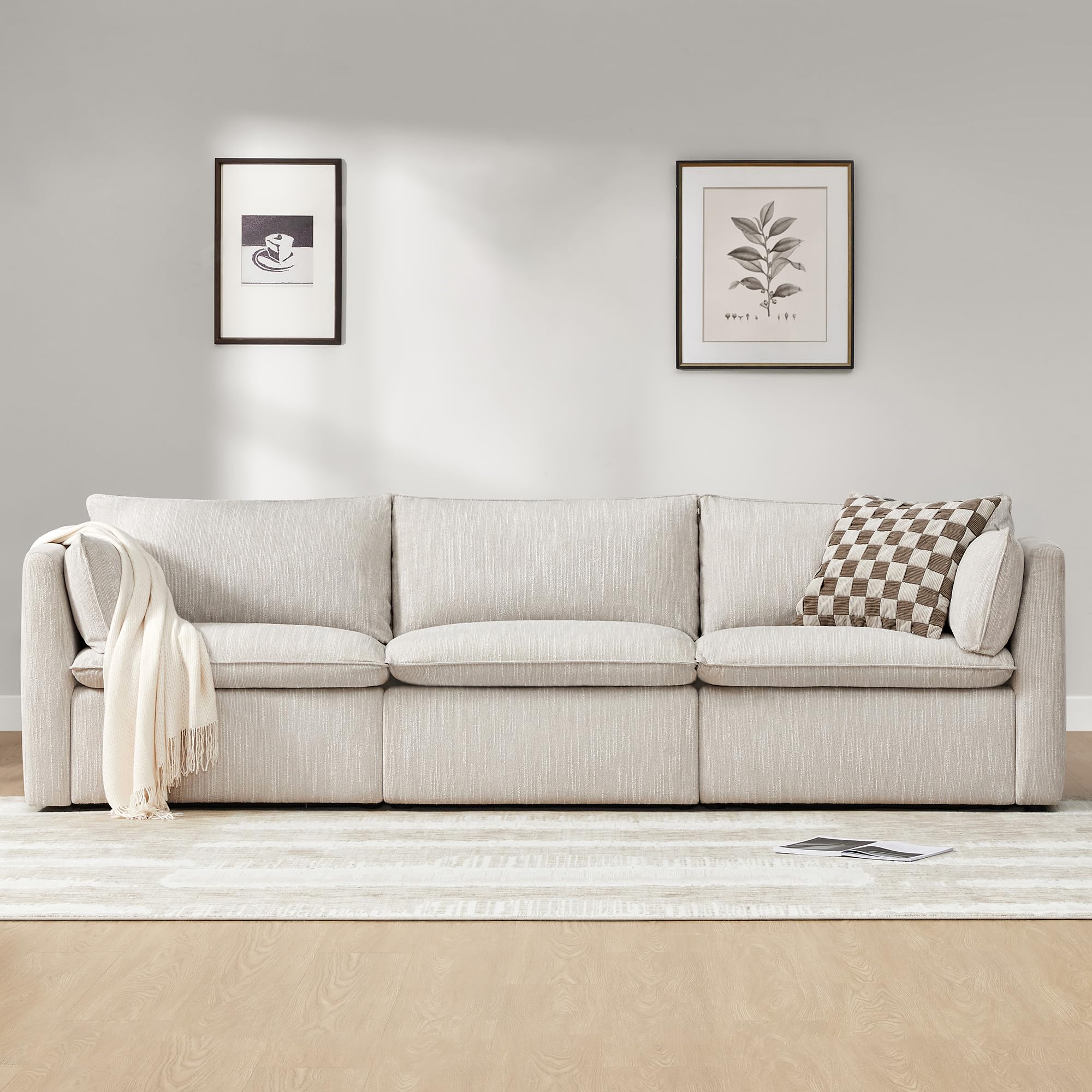 Amazon.com: CHITA Sectional Modular Down Filled Sofa, Comfty Feather 3 ...