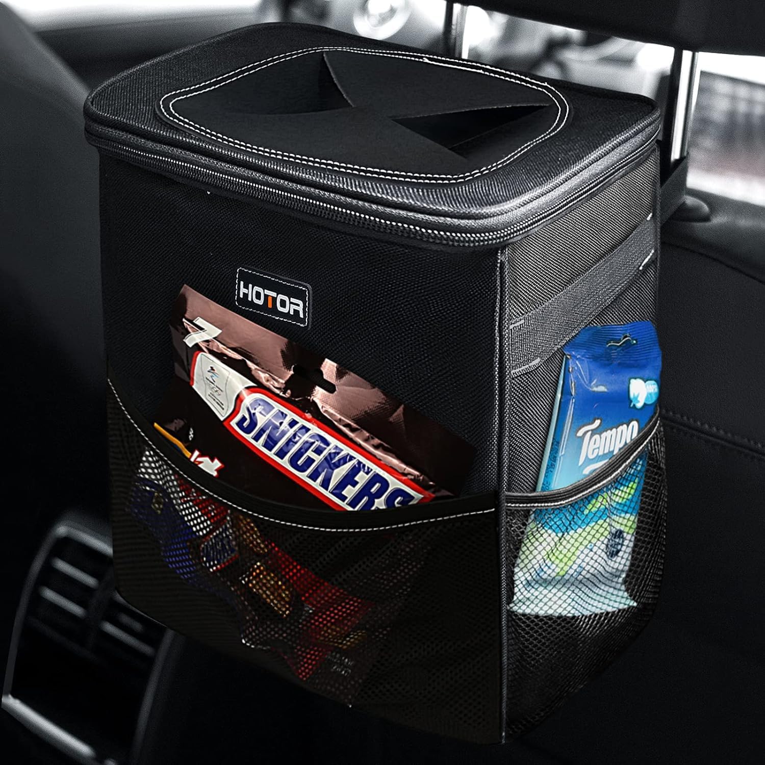 Amazon.com: GPUSFAK Car Trash Can Foldable Garbage Bin Leakproof 3 ...