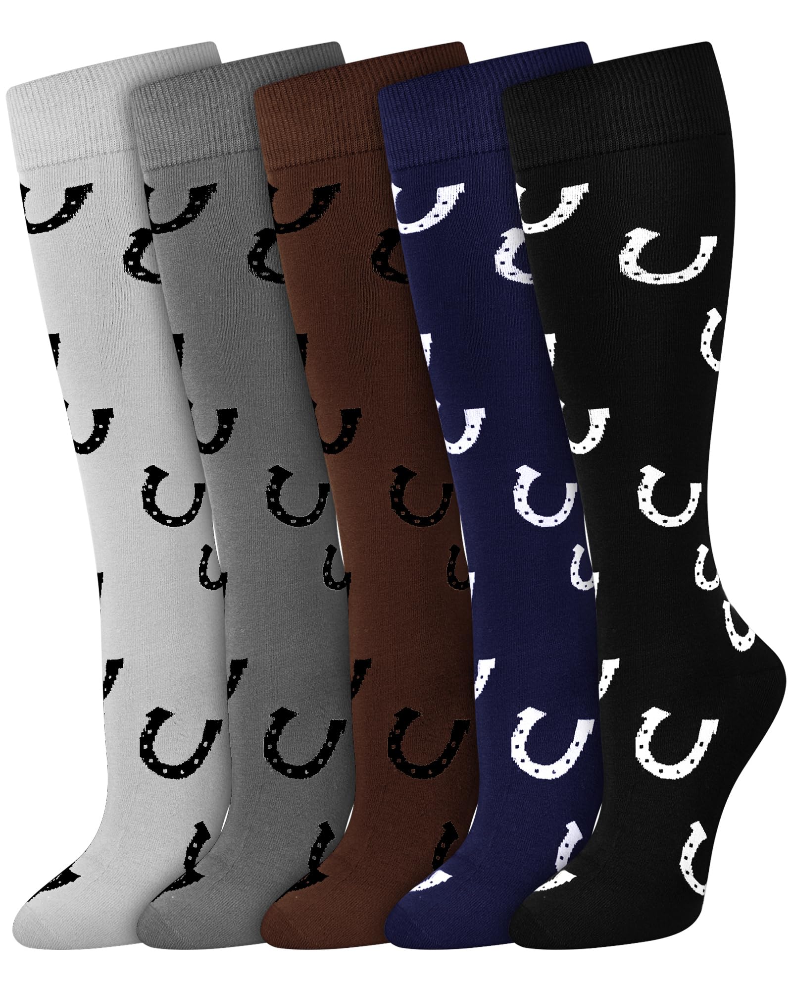 Amazon.com: Chuarry 5 Pairs Funny Men's Horse Riding Socks Cowboy Boot ...