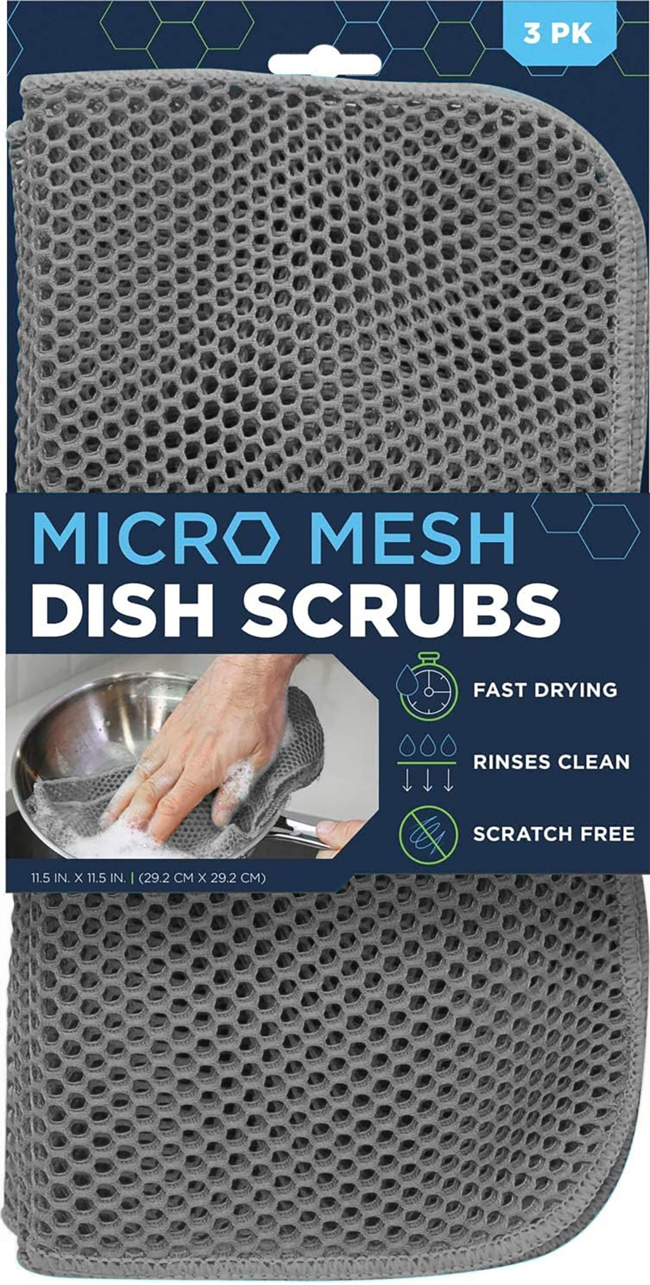 Amazon.com: S&T INC. Mesh Dish Scrubber, Kitchen Dish Cloths for ...