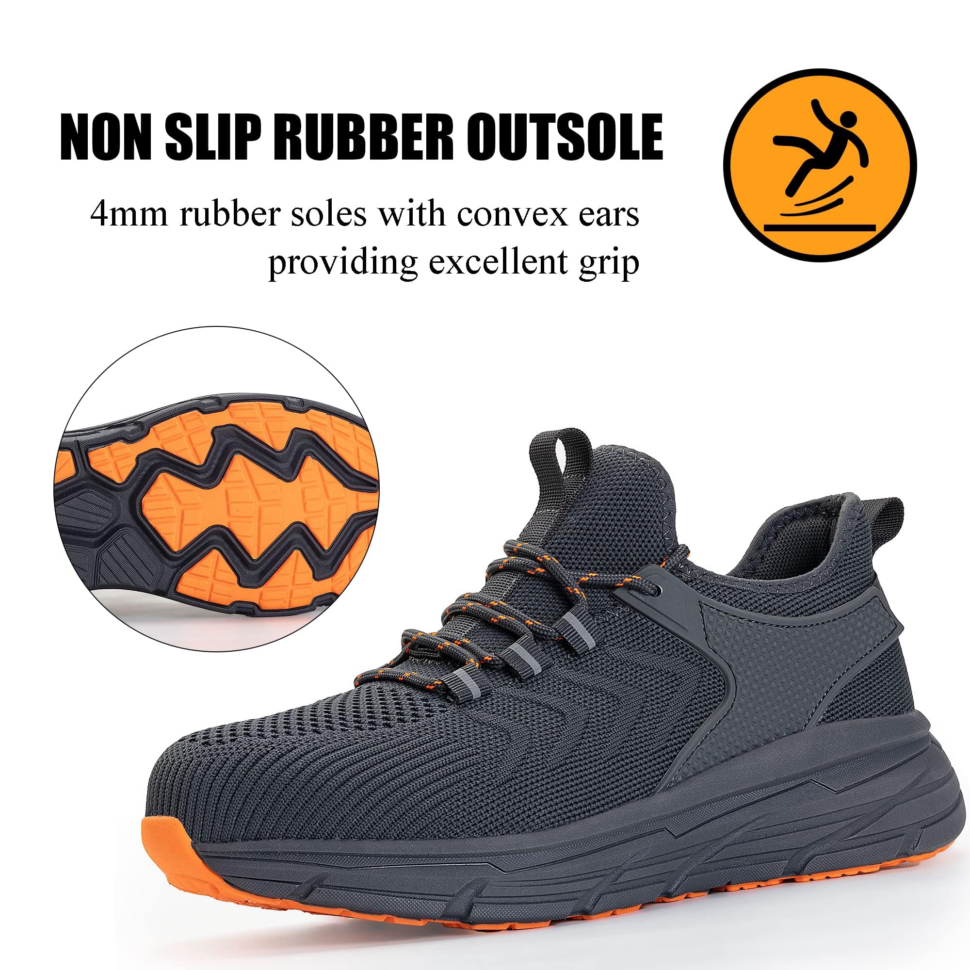 Snapklik.com : Steel Toe Shoes For Men Women,Slip On Work Safety Proof ...