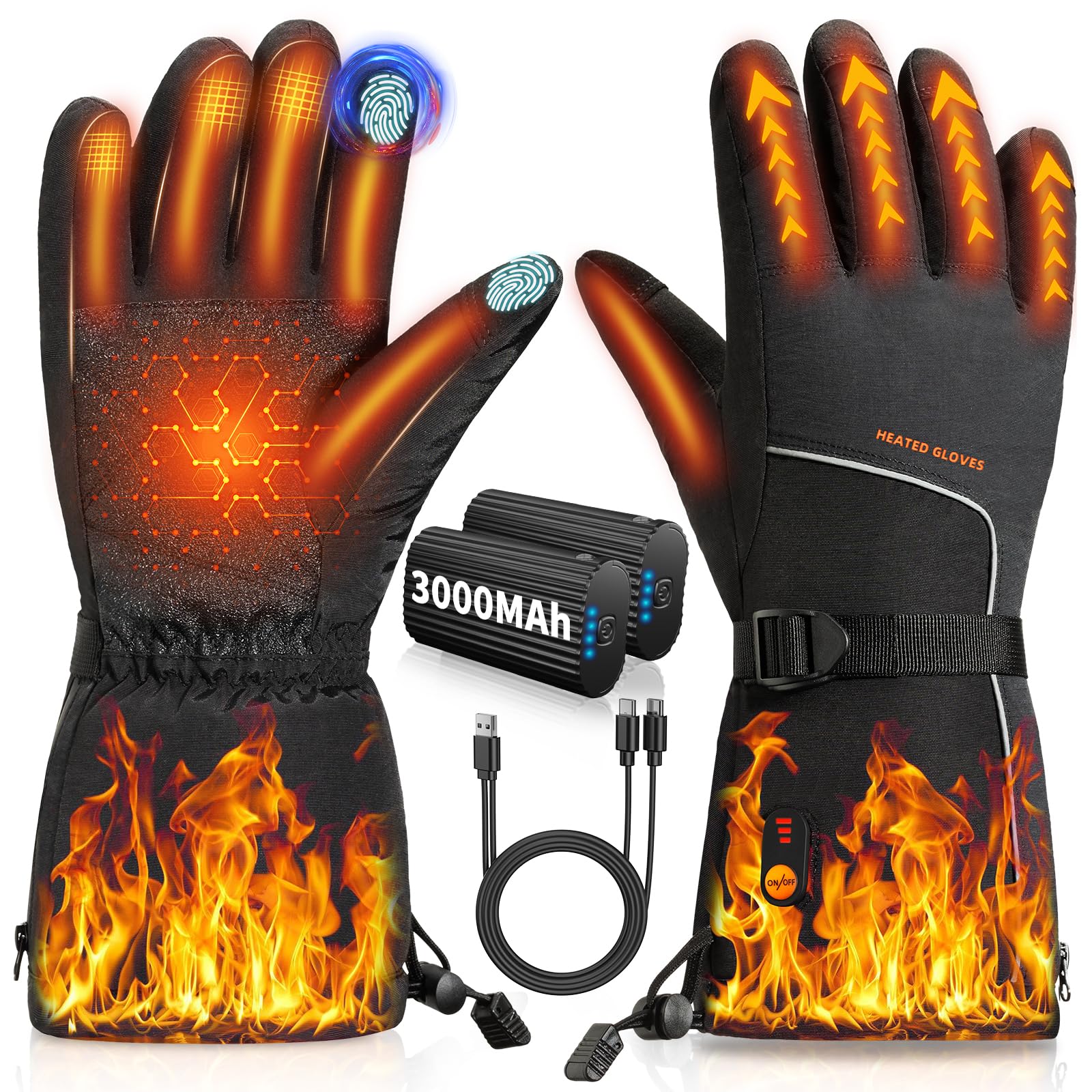 Amazon.com: Heated Gloves for Men and Women, Rechargeable Electric ...