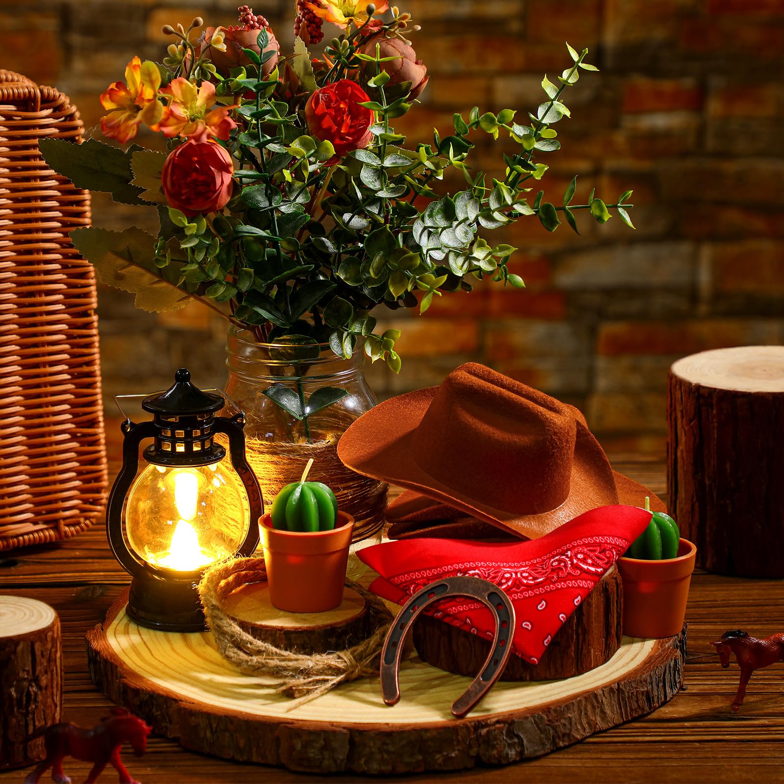 Diy Centerpieces For Cowboy Set Of 6 Cowboy Centerpieces, 6" Little