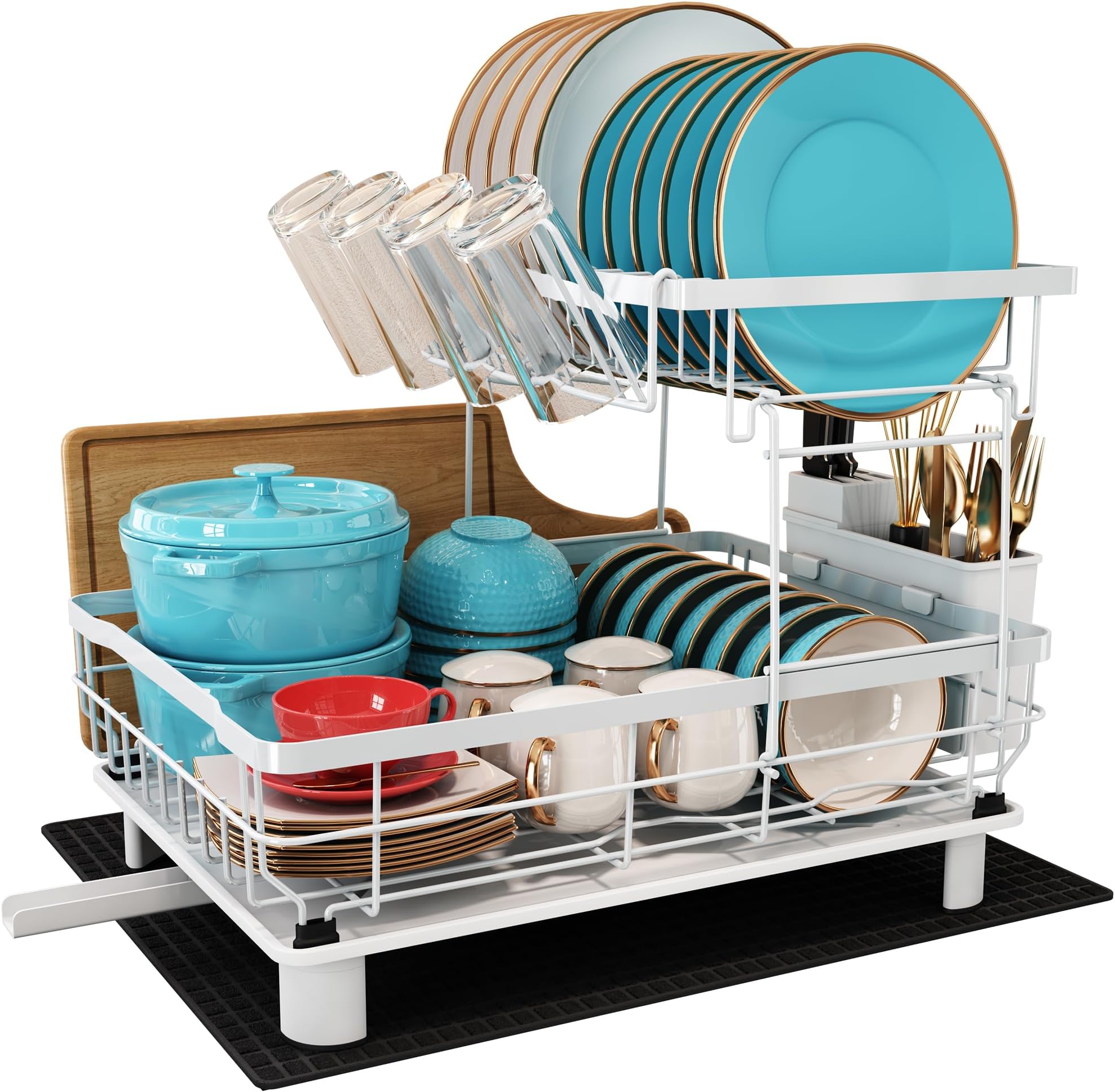 Amazon.co.jp: MAJALiS Dish Drying Rack, Over the Sink Dish Drainer Rack ...