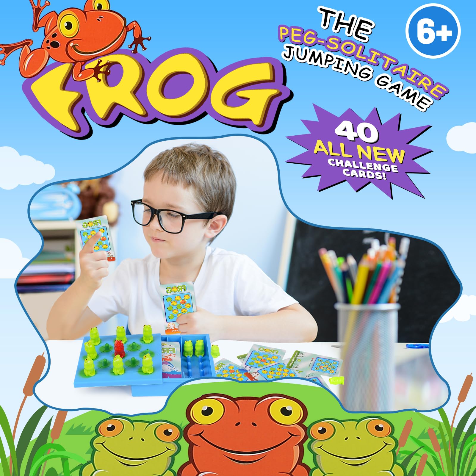 Hoppers Frog Game, Logical Thinking Games For Kids, Early Education ...