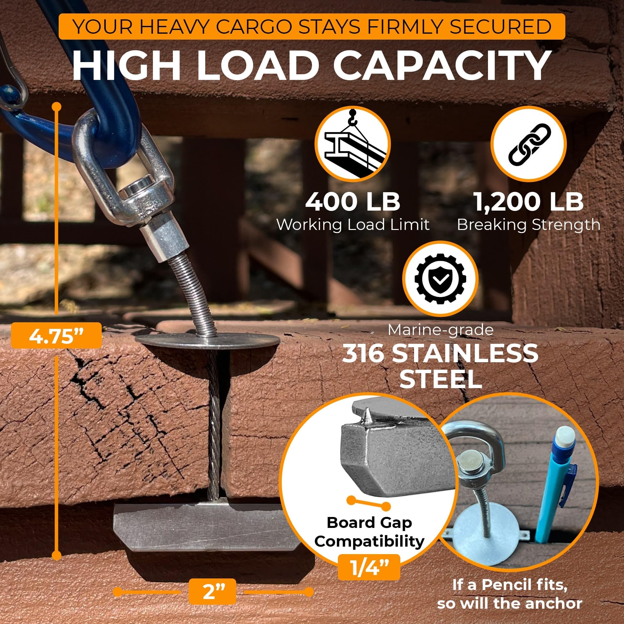 Snapklik.com : QUICK TIE DOWN ANCHORS 8pcs Trailer, Deck Or Dock ...