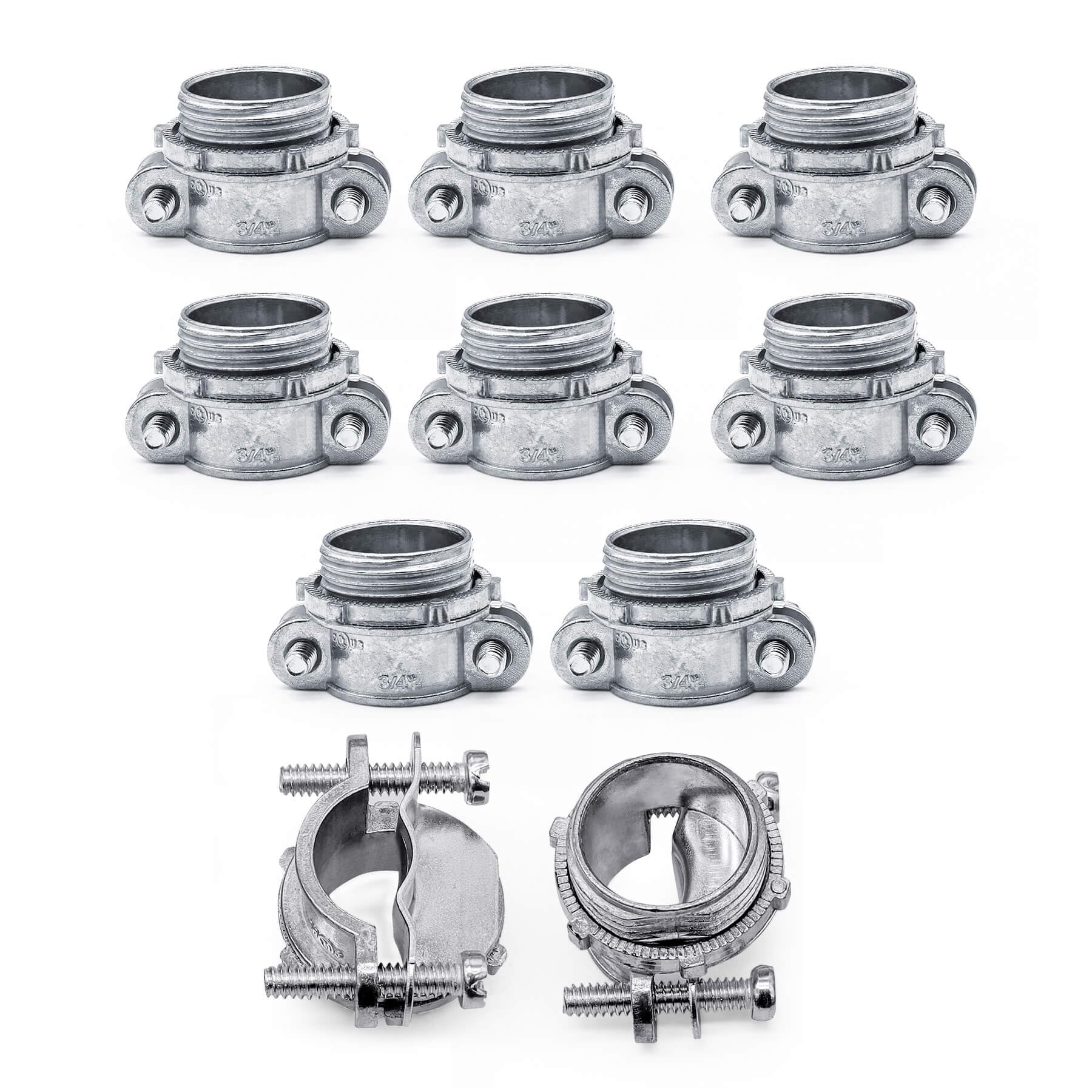 Qlvily 10 Packs 3/4" NM Clamp Type Cable Connectors, Clamp Type ...