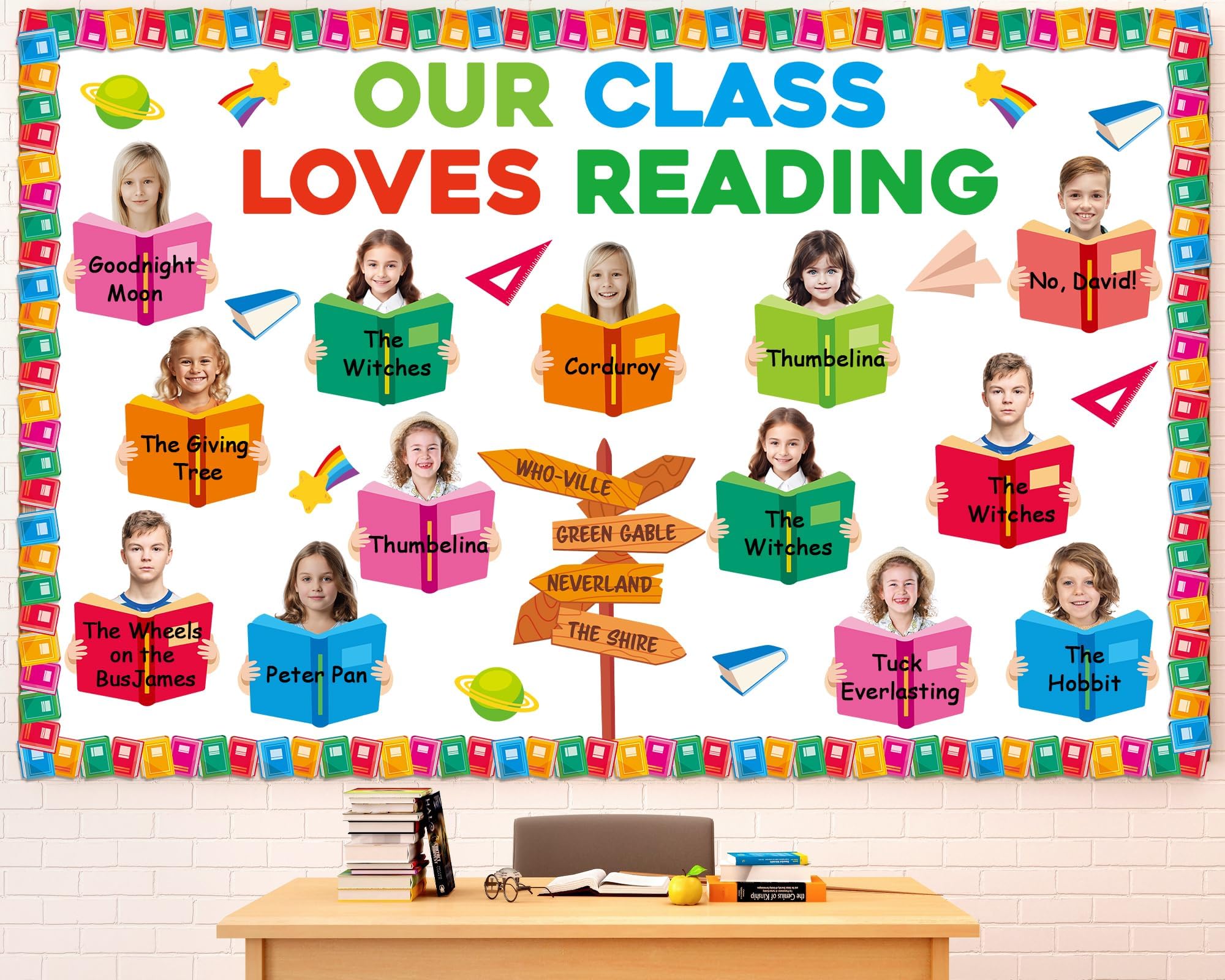 Amazon.com : 69Pcs Back to School Reading Bulletin Board Set Classroom ...