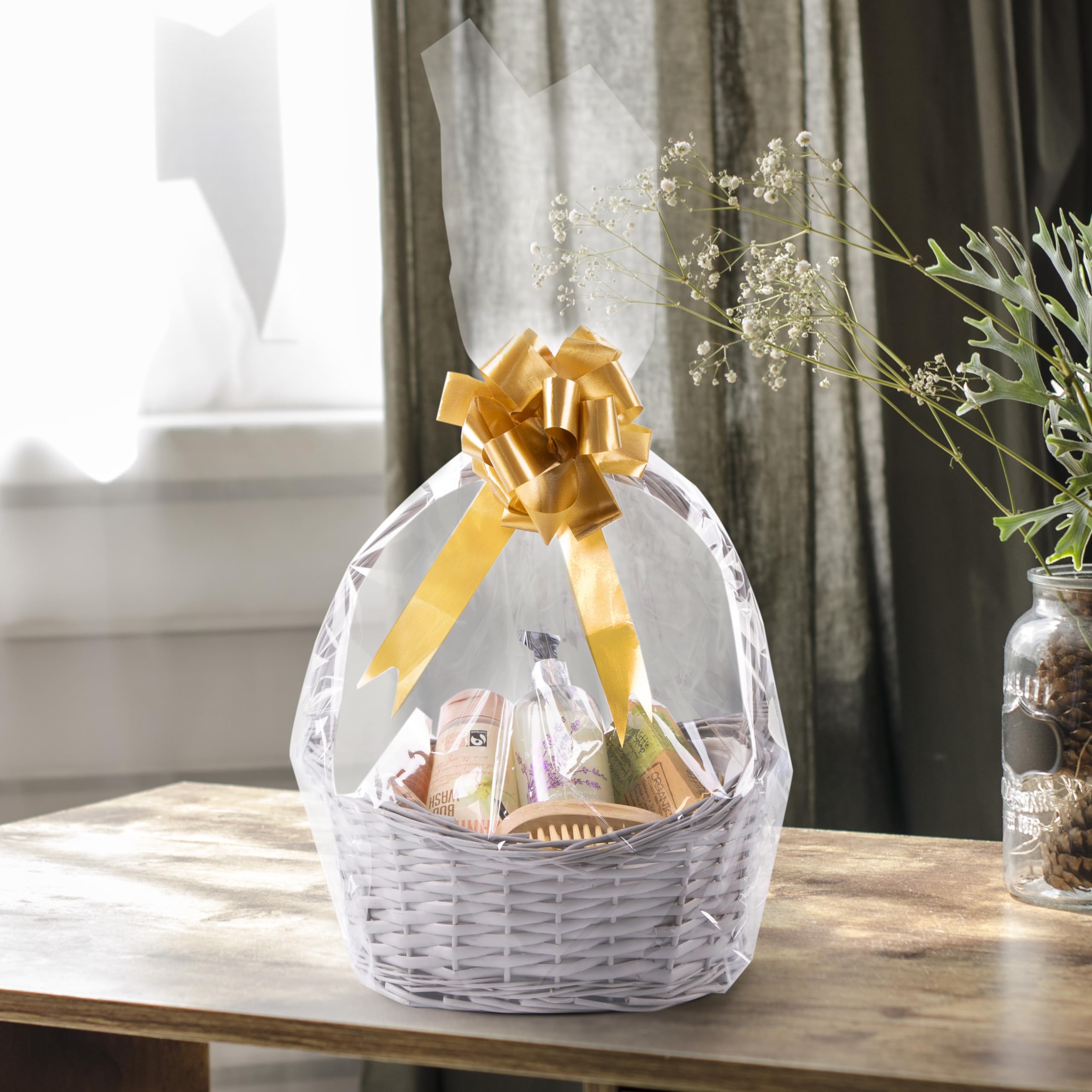 High Handle Wicker Basket Gift Hmaper with Liner DIY Gift Hampers with ...