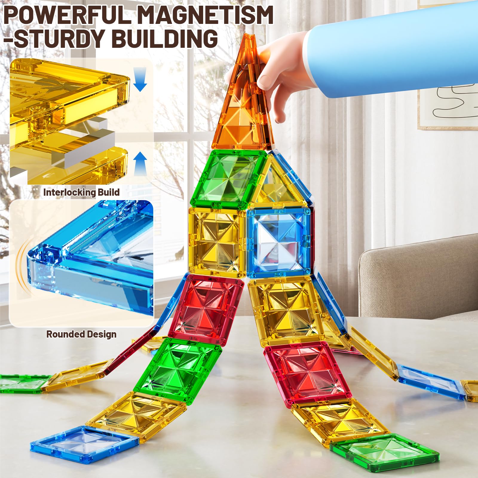 Snapklik.com : Magnatiles For Toddlers 1-3, Toddler Magnet Building ...