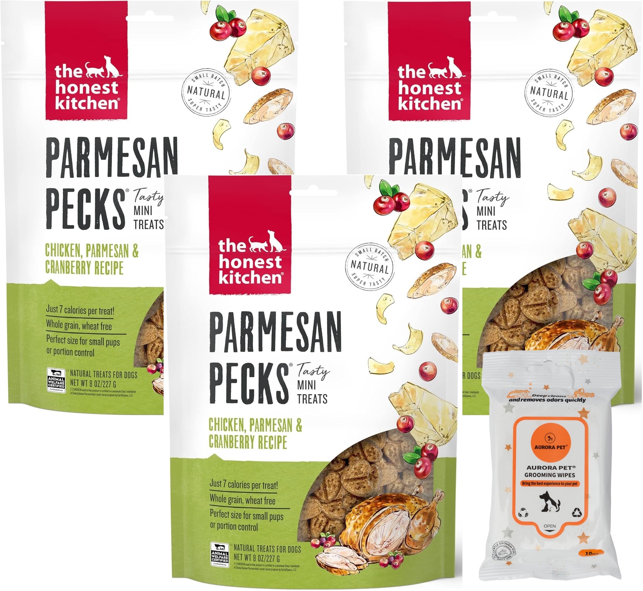 Amazon.com : Aurora Pet Bundle (3) Honest Kitchen Parmesan Pecks Dog ...
