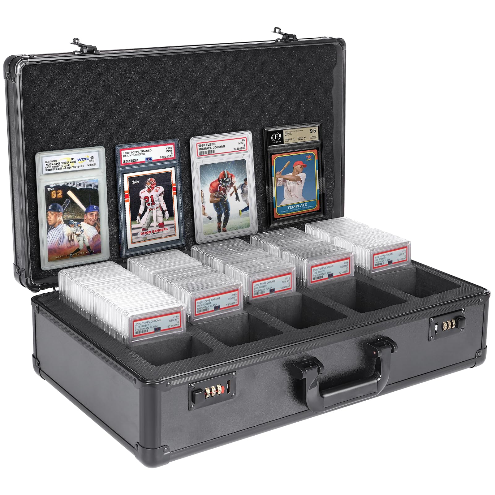 Amazon.com: Graded Card Storage Box with Coded Lock, Sports Card ...