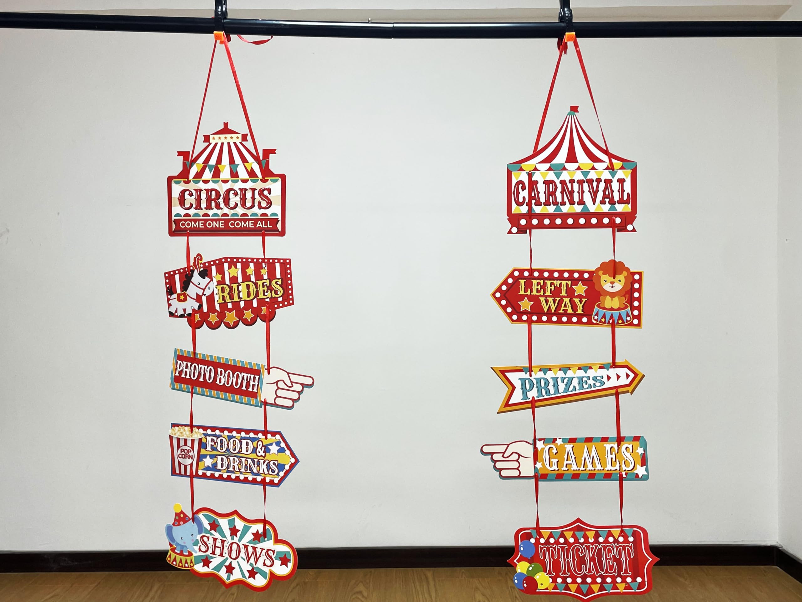 Circus Party Signs Skylety 20 Pieces Circus Carnival Party Signs ...