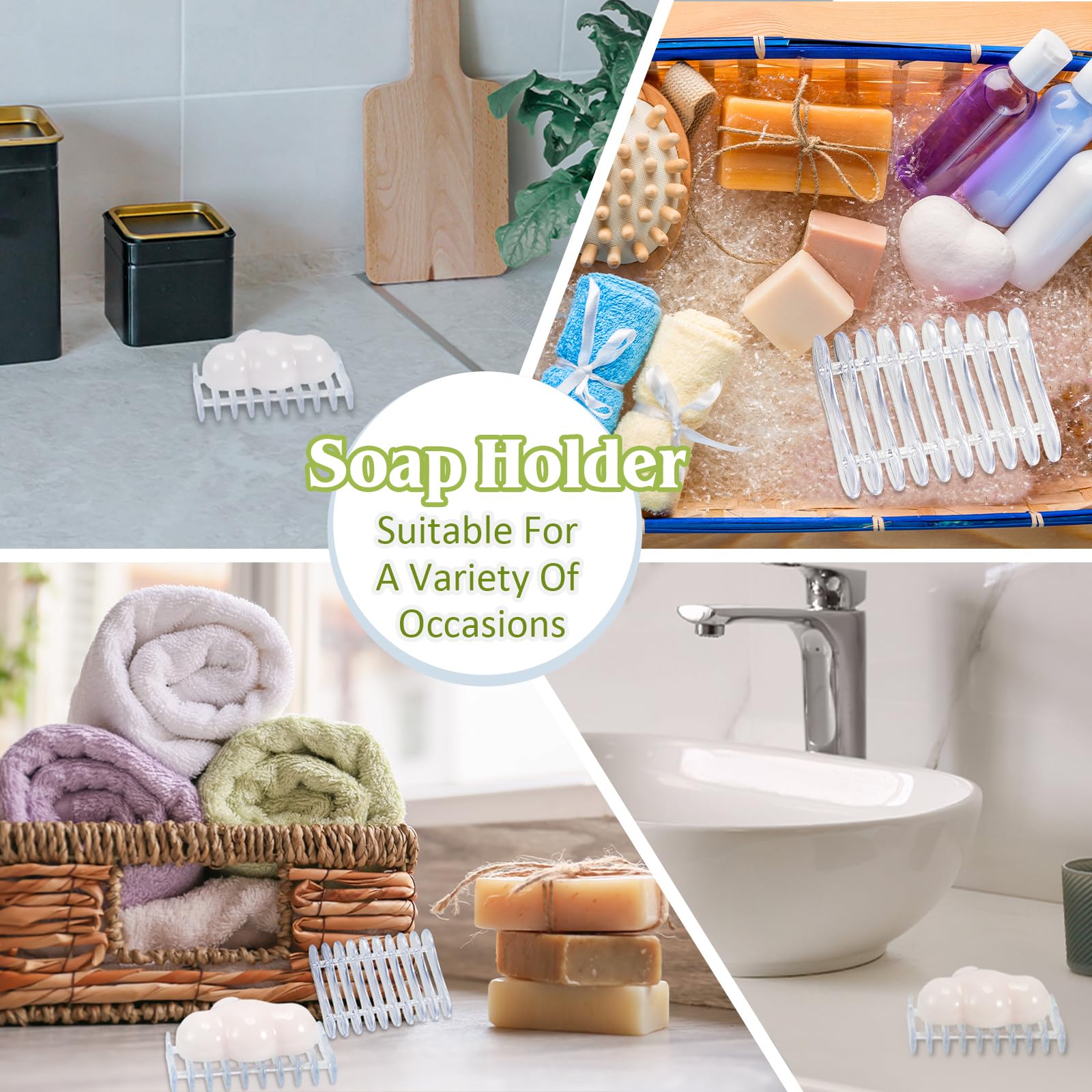 Snapklik.com : Plastic Bar Soap Holder Soap Saver Tray Bar Dish Self ...