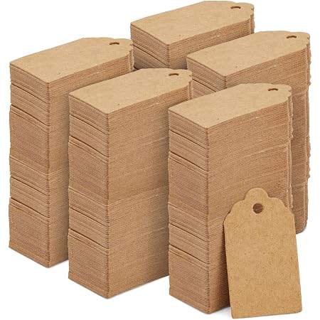 Amazon.com: 200pcs Kraft Paper Gift Tags with Free 200 Root Natural ...