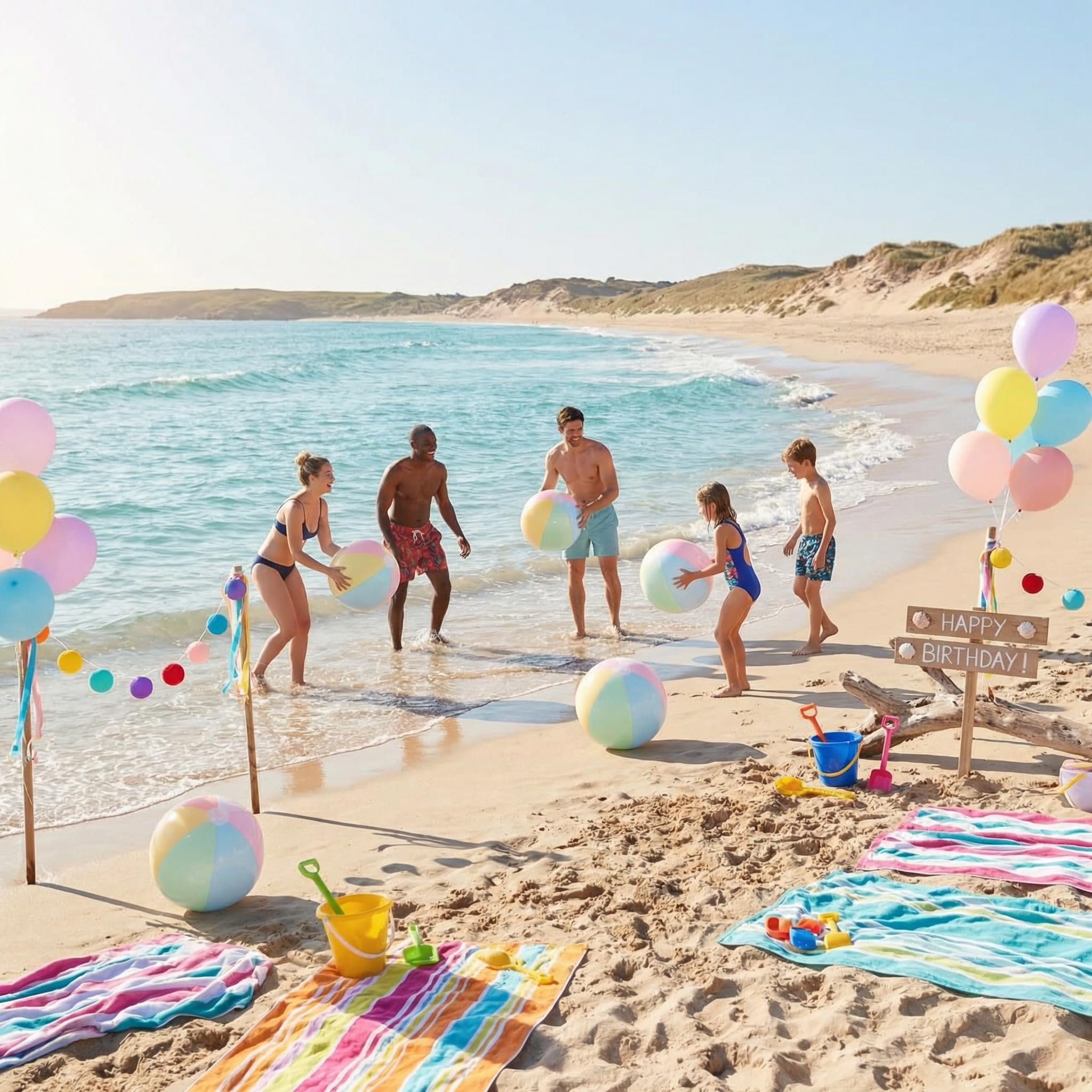 Snapklik.com : MiniInflat 12 Pcs Pastel Inflatable Beach Balls Bulk ...