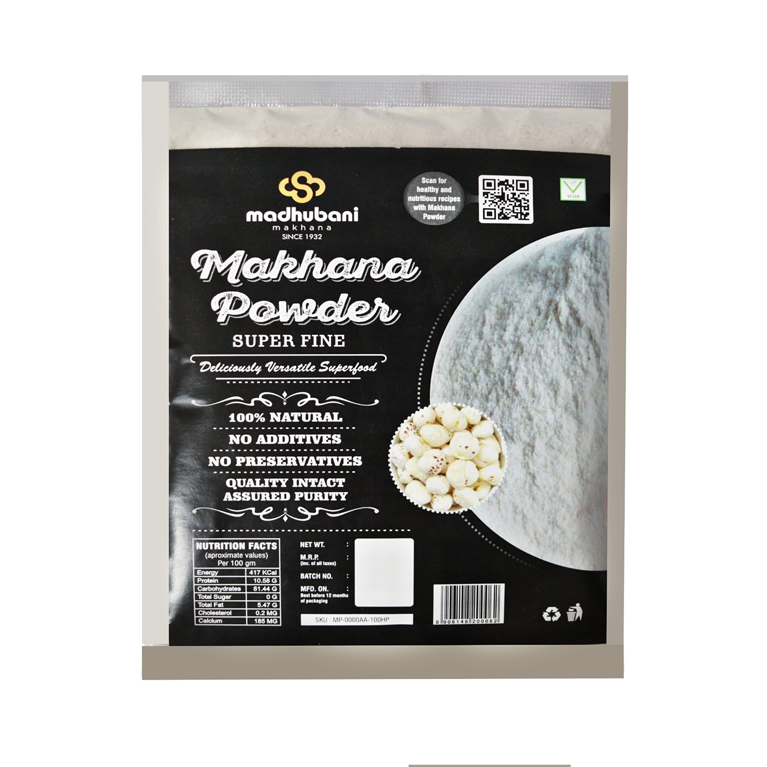 Madhubani Makhana |Makhana Powder | Vegan Gluten Free | Protein Powder ...