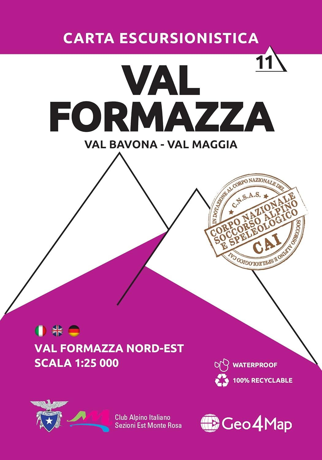Val Formazza North East Hiking Map 11: Val Bavona, Val Maggia ...