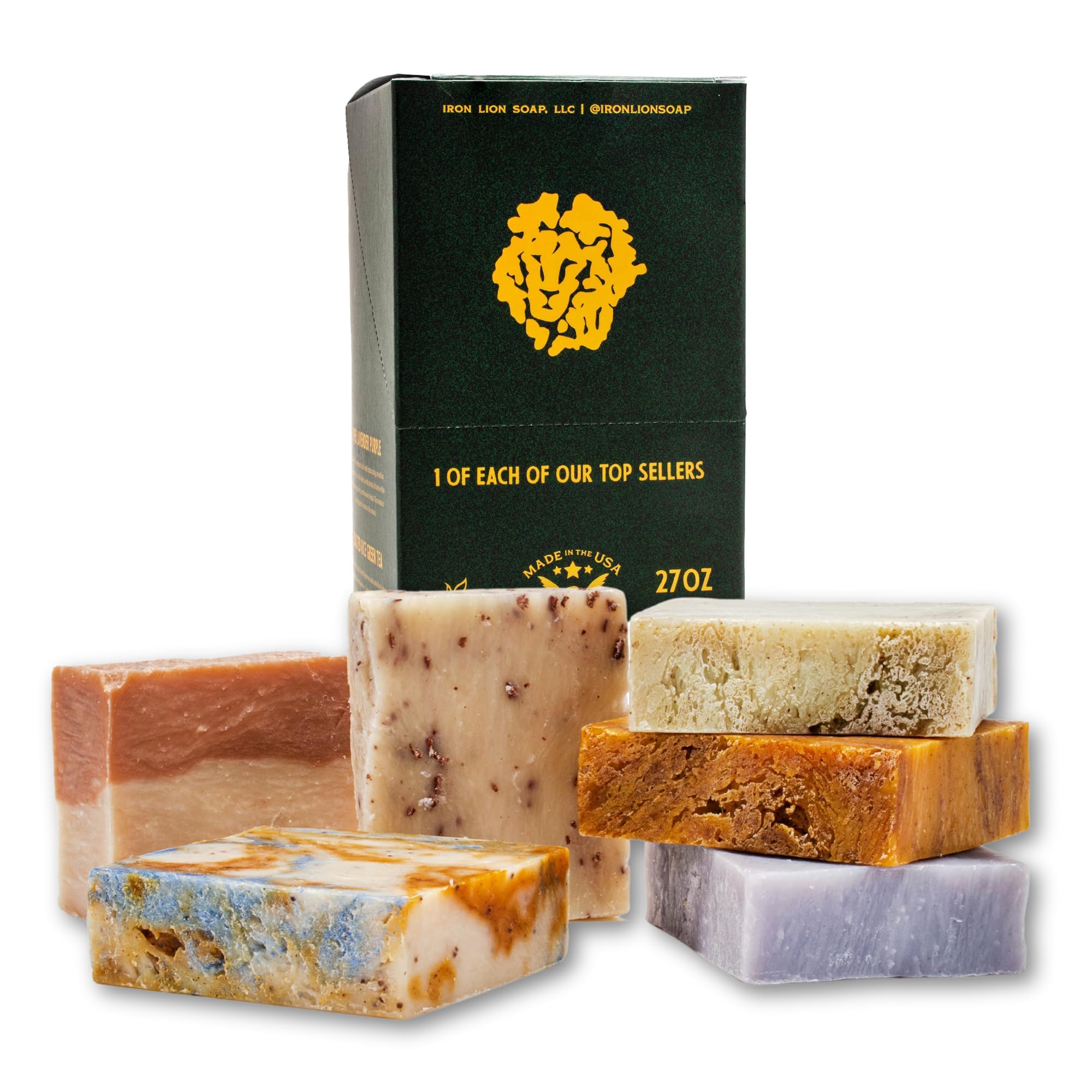 Amazon.com : Iron Lion Soap - 6-Pack (All 6 Original Formulas) Organic ...