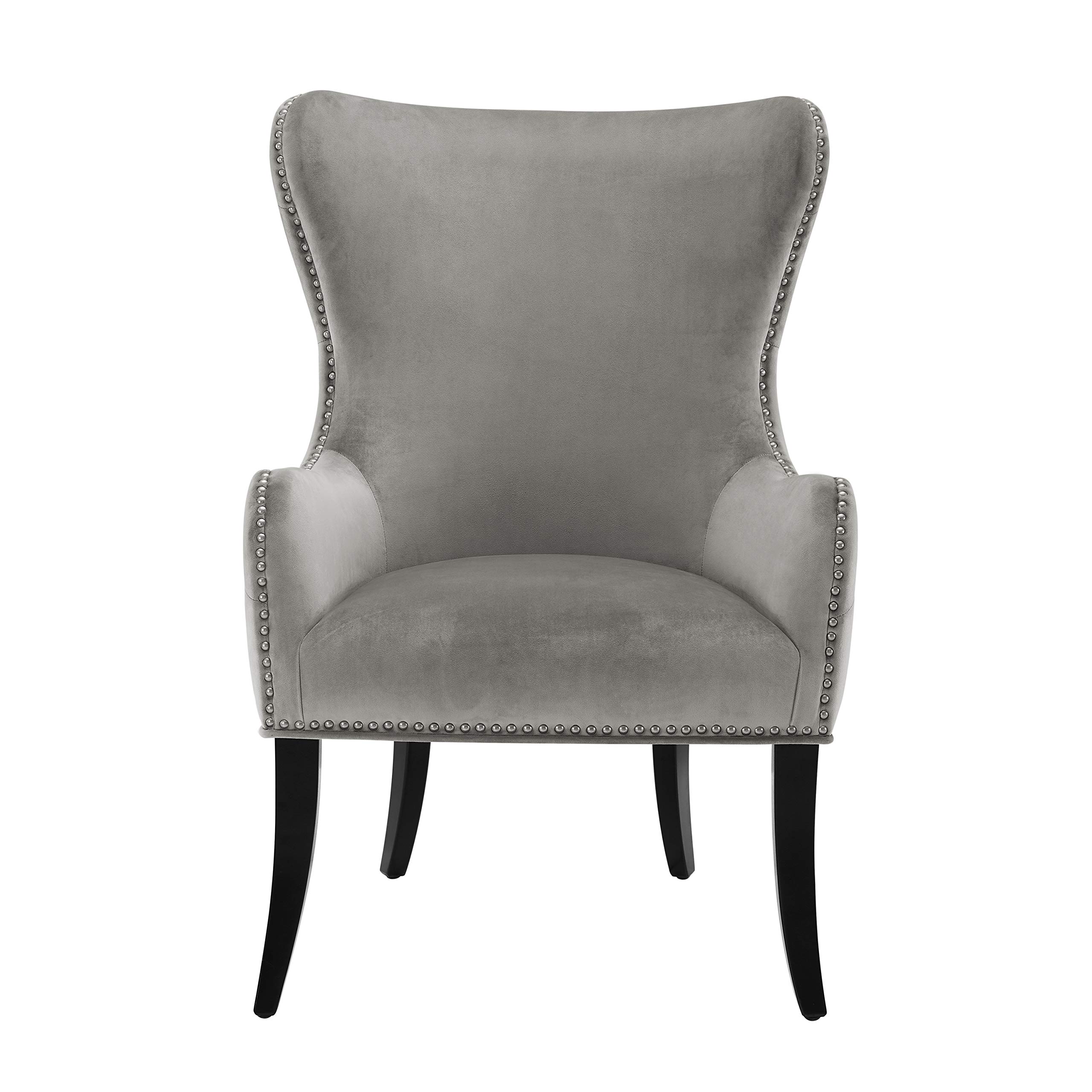 Linon Home Décor Mariah Dark Gray Round Back Chair, Grey